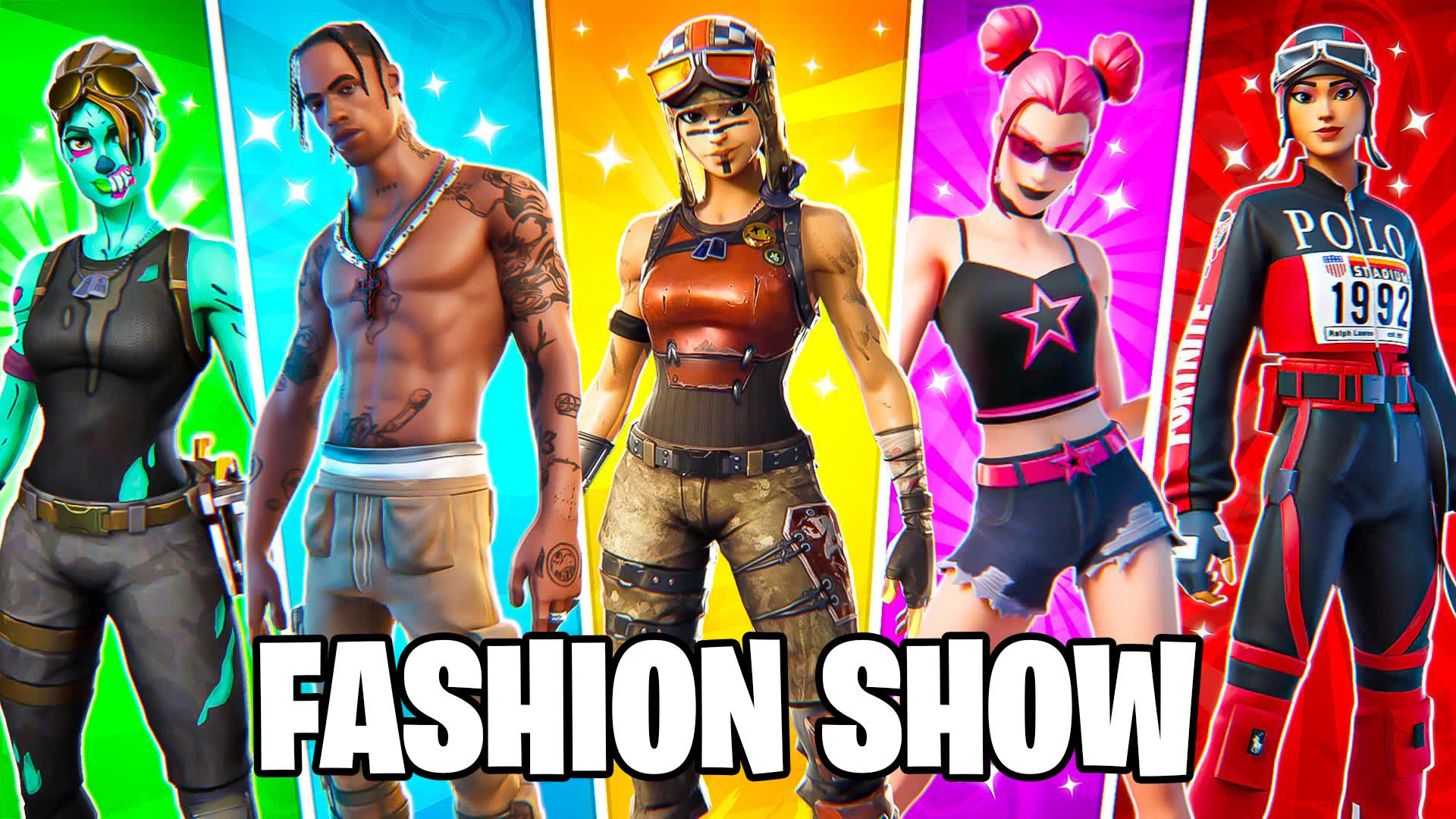 ⭐ALL SKINS FASHION SHOW⭐ 8684-5592-9666 by xenosftn - Fortnite Creative Map Code - Fortnite.GG