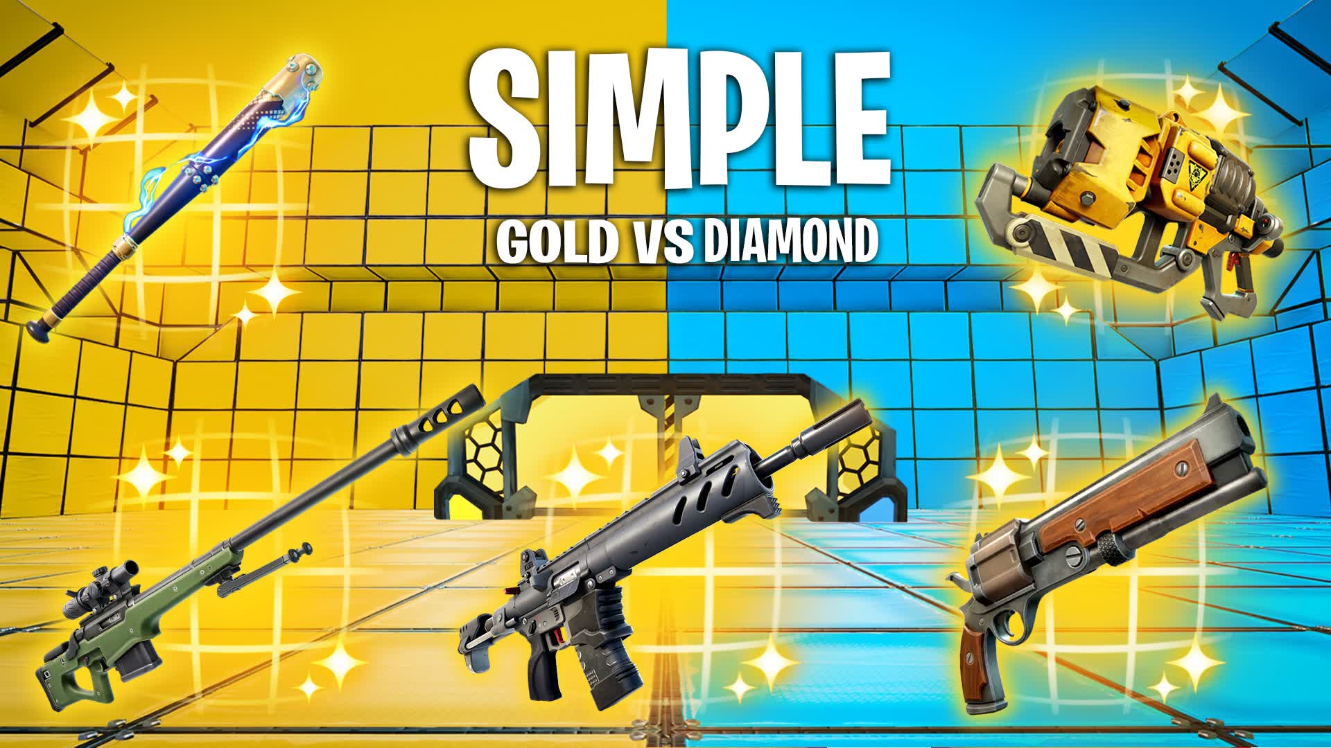 💎SIMPLE DIAMOND VS GOLD💛 5572-7325-1441 by wavewaps - Fortnite Creative ...