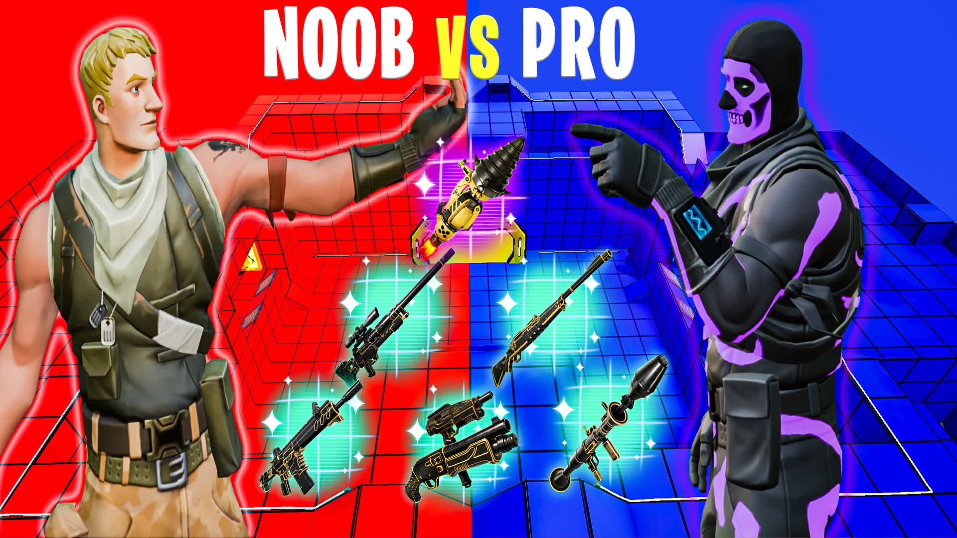 Noob vs Pro 🔴🔵 Red vs Blue 3864-0701-2390 by eziodas - Fortnite ...
