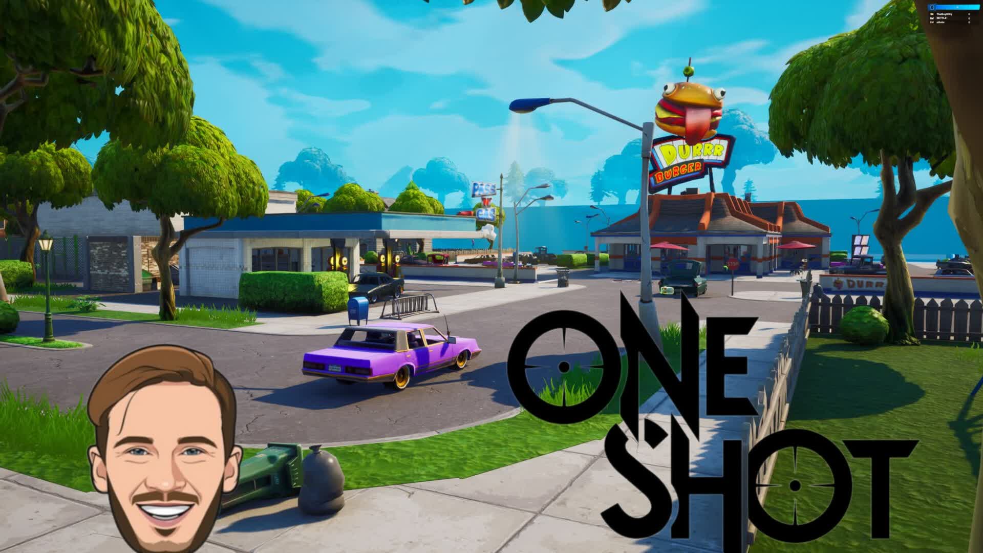 One shot gun game by PewDiePie 8343-4848-8045 by vraj - Fortnite Creative Map Code - Fortnite.GG