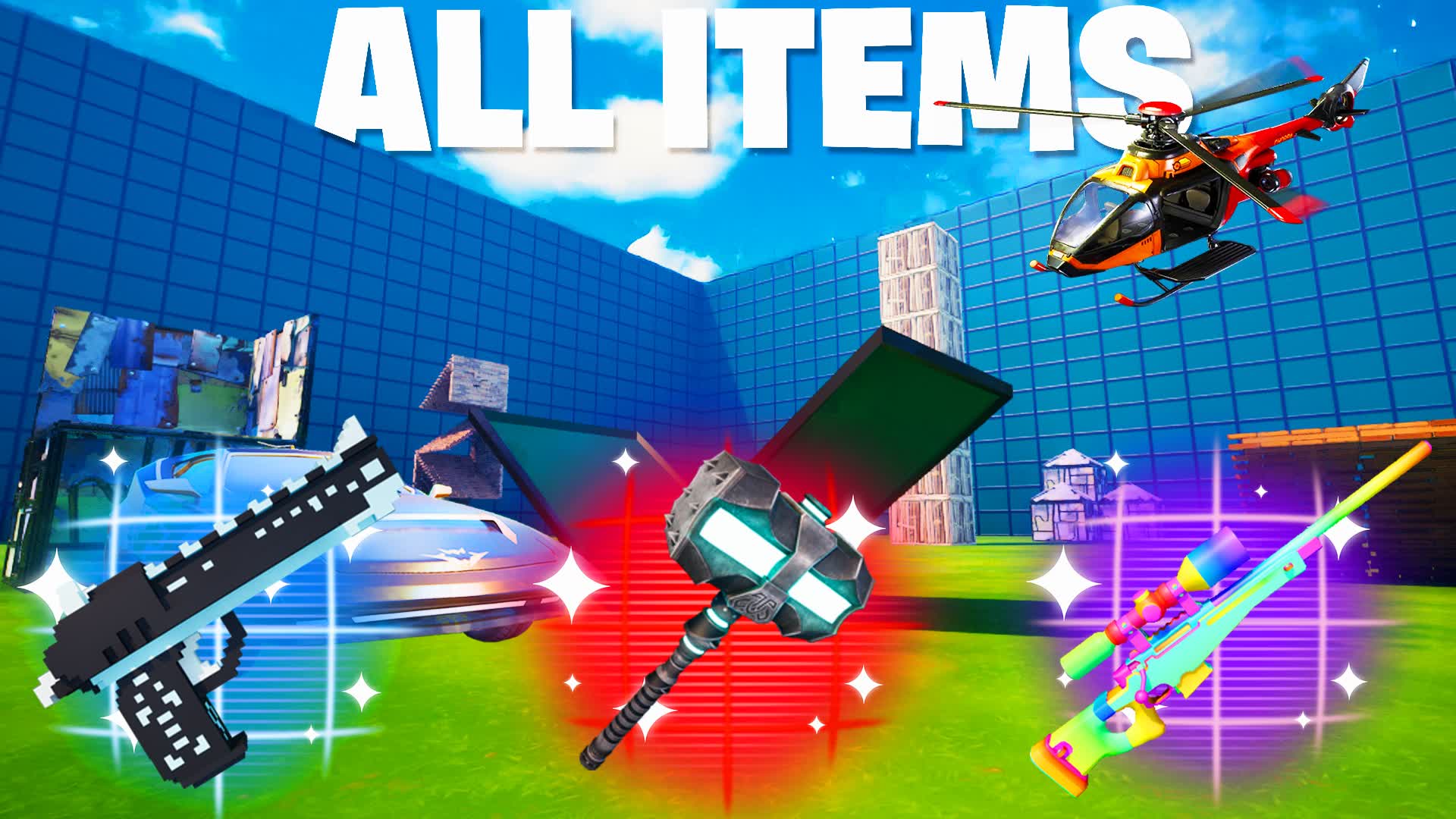 ALL ITEMS 1v1 6054-1255-3618 by daycast - Fortnite Creative Map Code ...