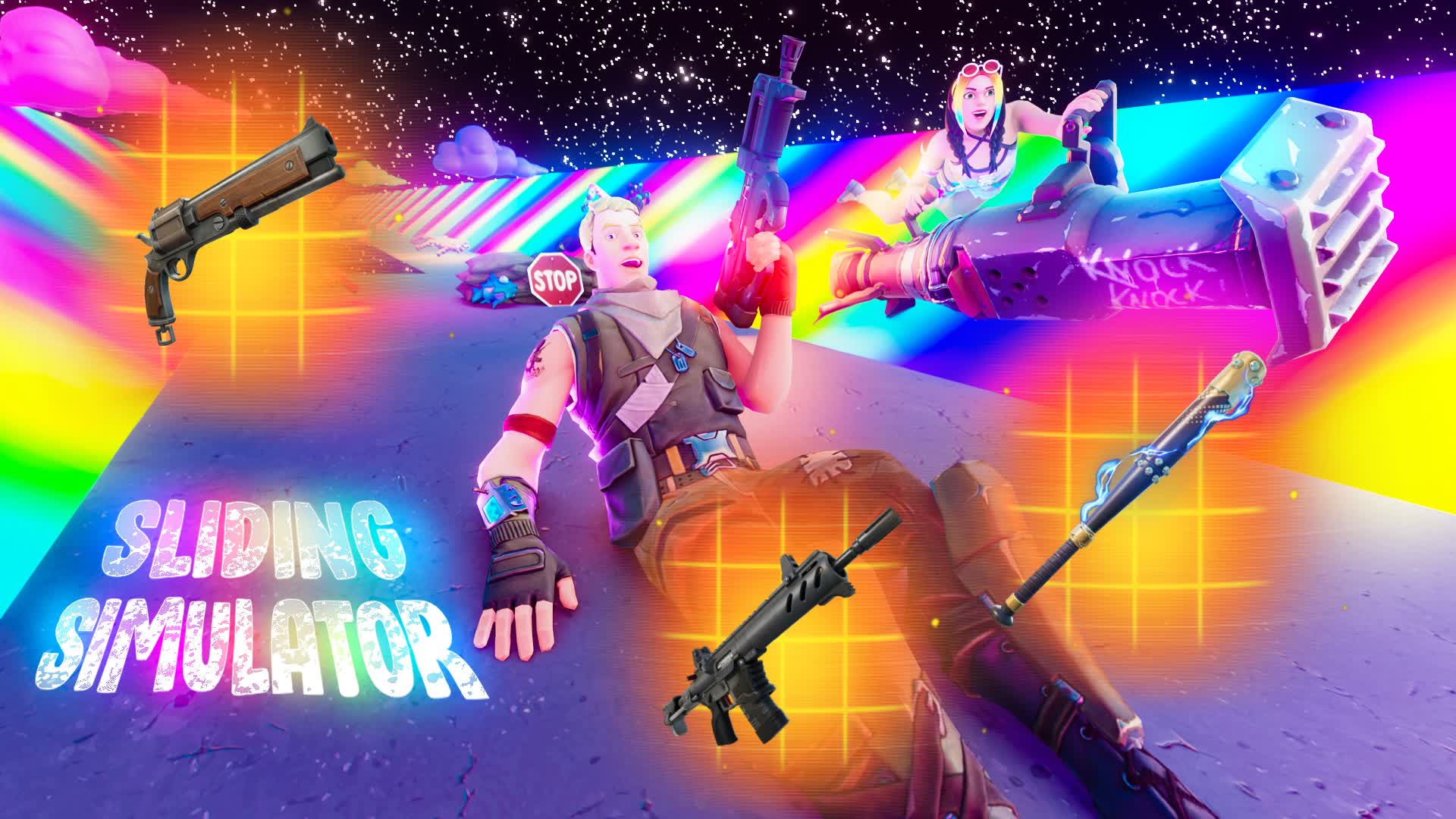 Slide for Loot!🌈 5580-1607-2828 by hayesy - Fortnite Creative Map Code ...