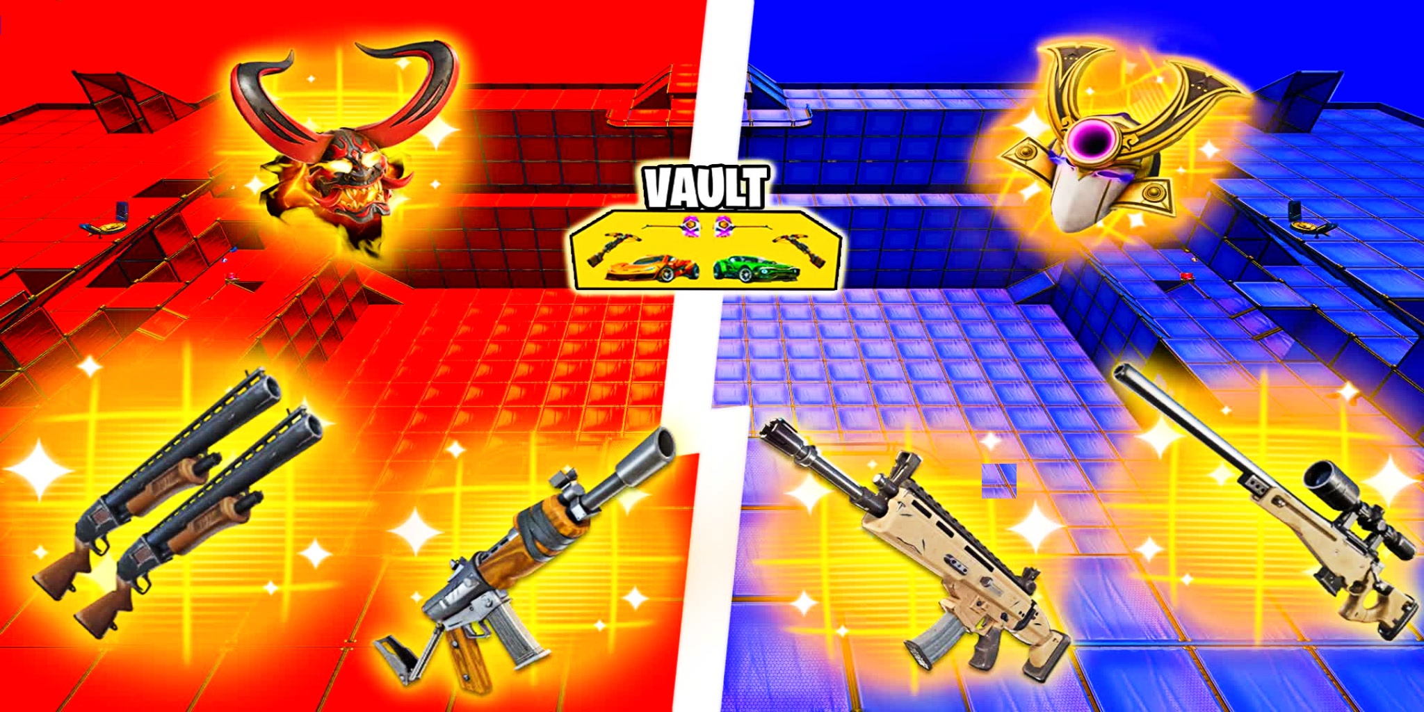 RED VS BLUE BATTLES 🔴🔵 9436-7999-7393 by yush - Fortnite Creative Map ...