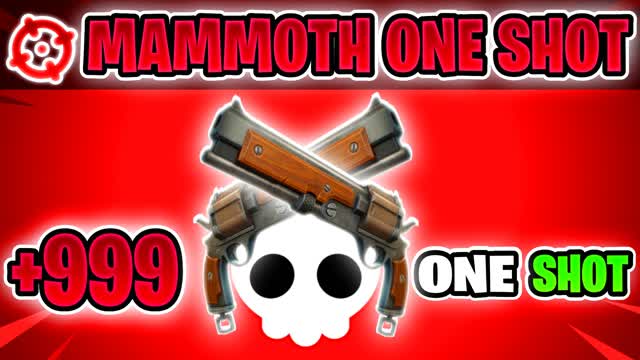 MAMMOTH PISTOL ONLY 🎯 ONE SHOT 3651-0370-7460 by mcreations - Fortnite