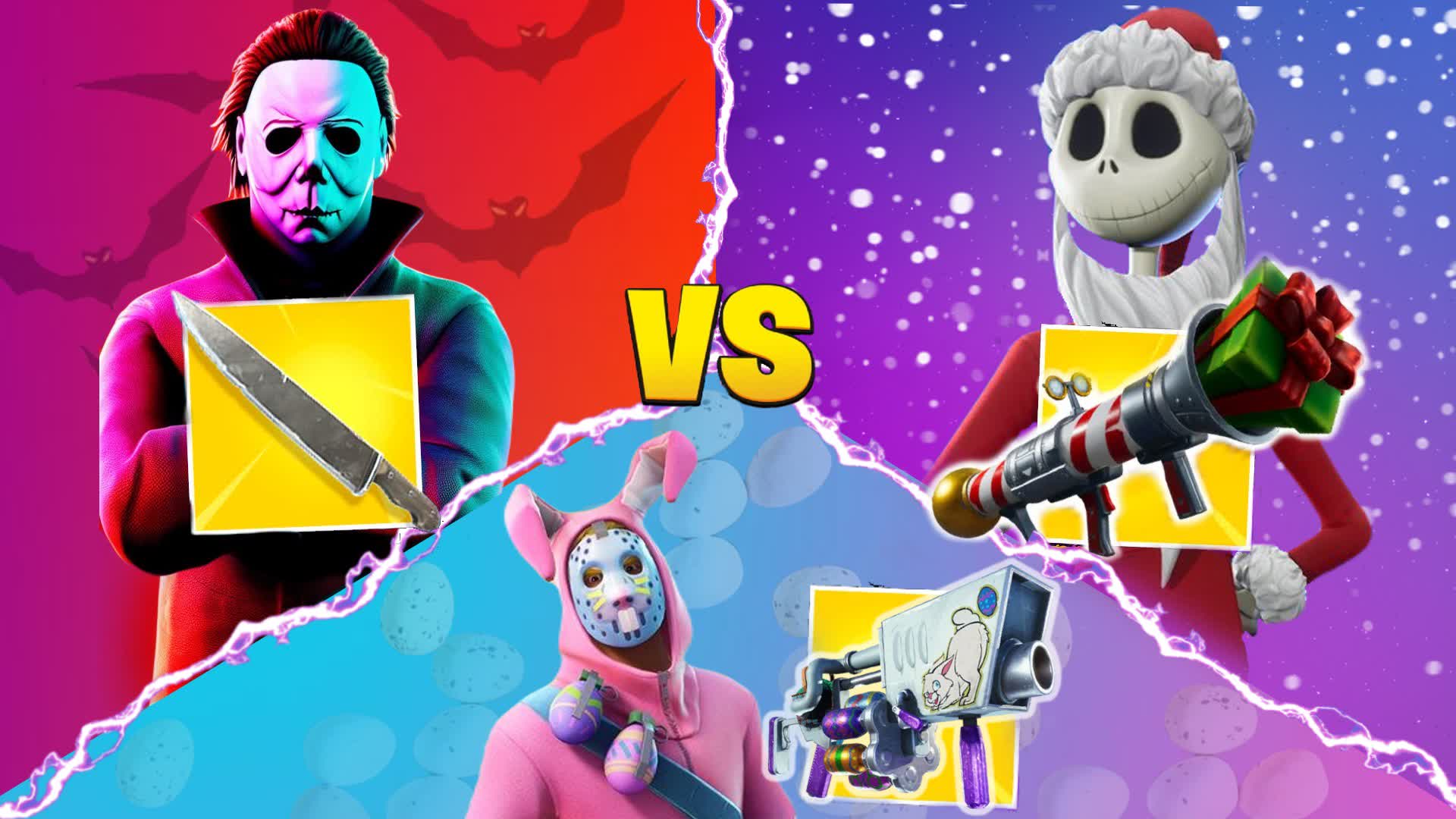 HALLOWEEN VS CHRISTMAS VS EASTER 4362-8667-3133 by mapman - Fortnite