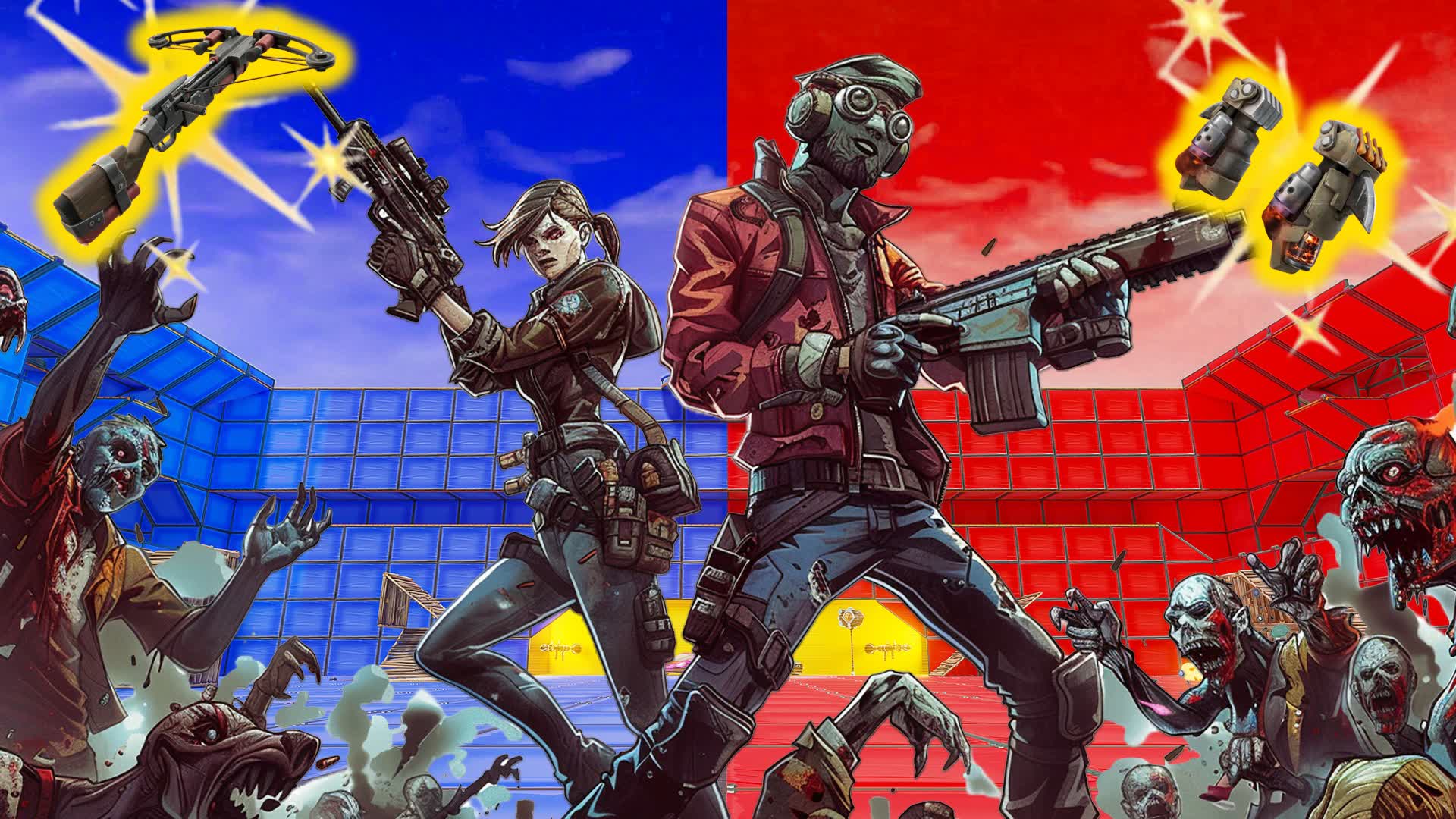 🧟ZOMBIE RED VS BLUE🔴🔵 8978-9715-7924 by misterbit - Fortnite Creative ...