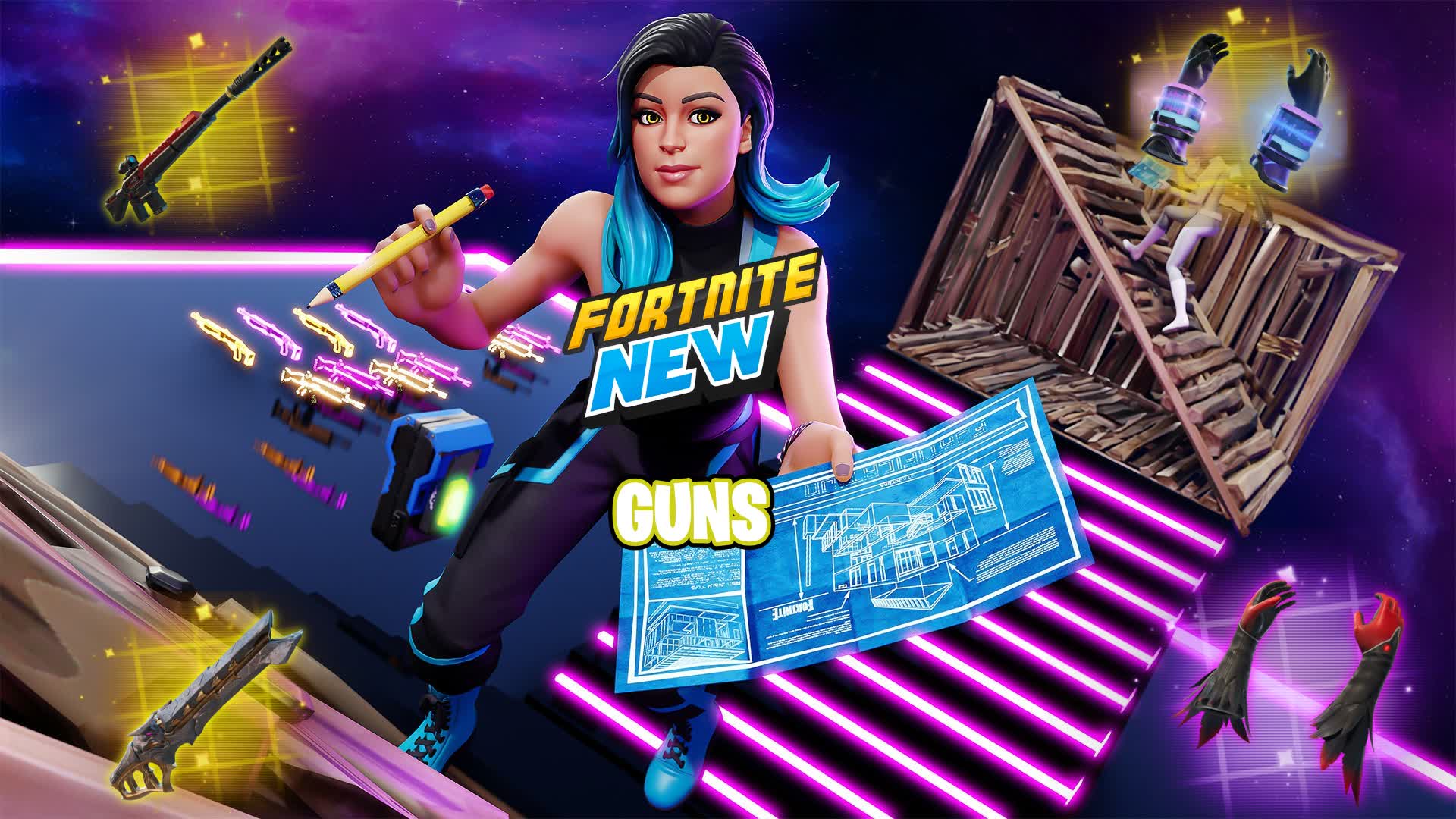 NEW SEASON GUNS 1v1 3127-4287-8240 di ryt9 - Fortnite