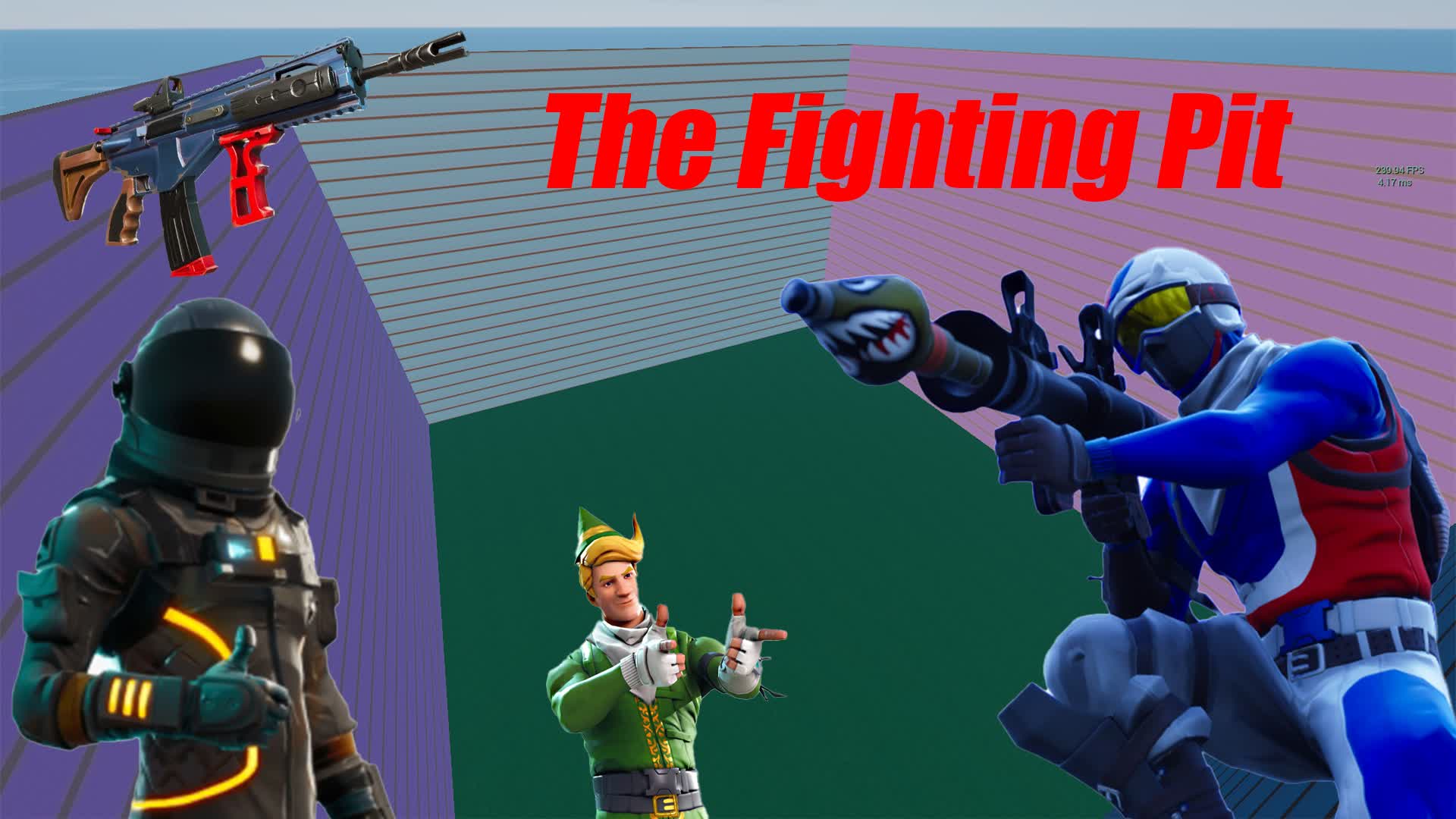 💯 The Fighting Pit - All Weapons 💯 8512-1693-3210 by boltye - Fortnite