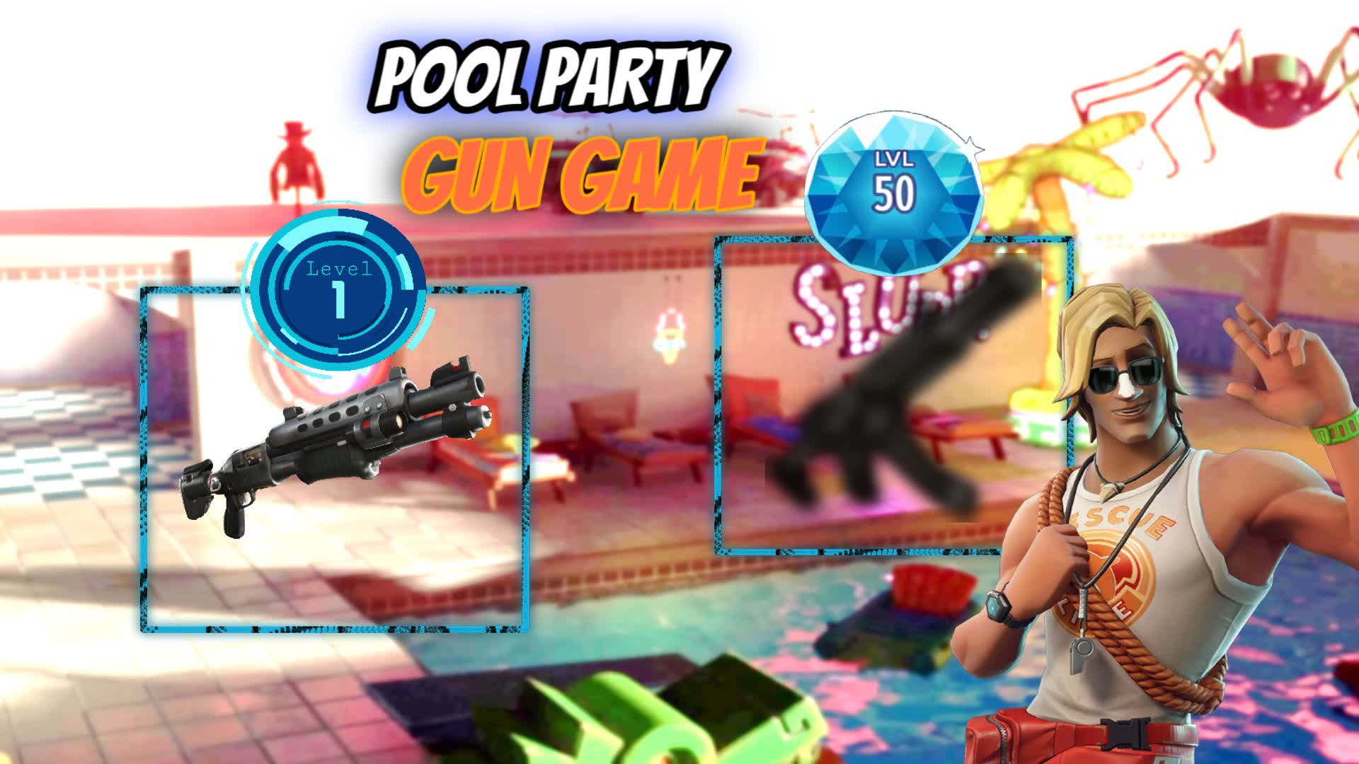 Pool Party 🎉Gun Game 🔫 1257-8560-5824 by gamma95 - Fortnite Creative ...