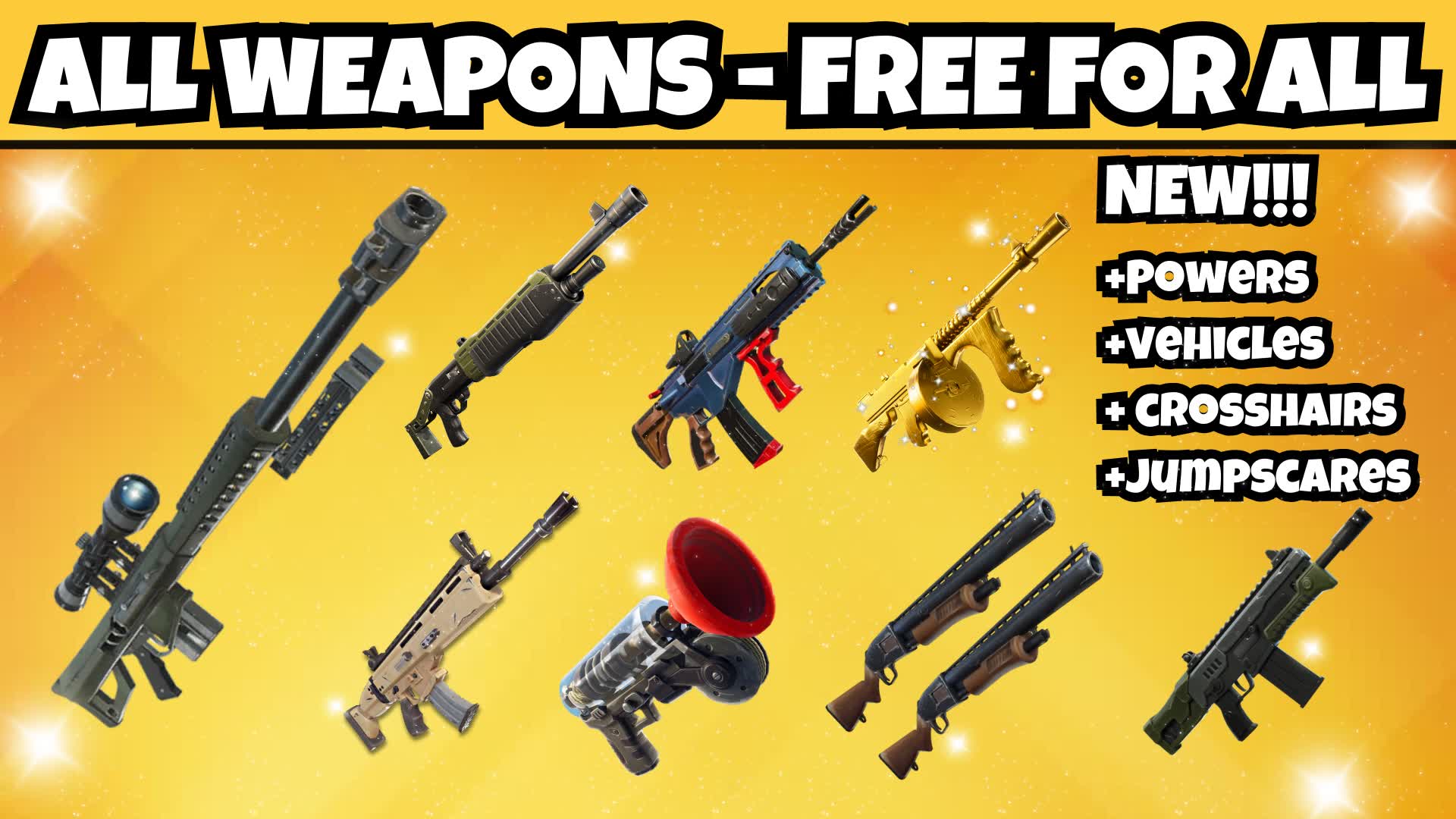ALL WEAPONS - FREE FOR ALL RANKED 4163-7562-8581 by arcade_studio - Fortnite Creative Map Code ...