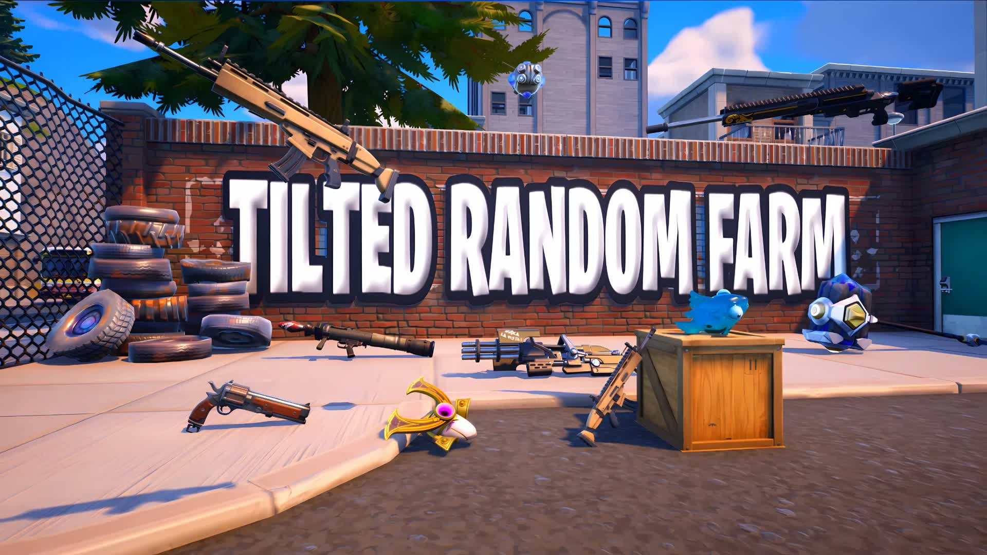 TILTED RANDOM FARM 3837-1245-0054 by godofaim - Fortnite Creative Map ...