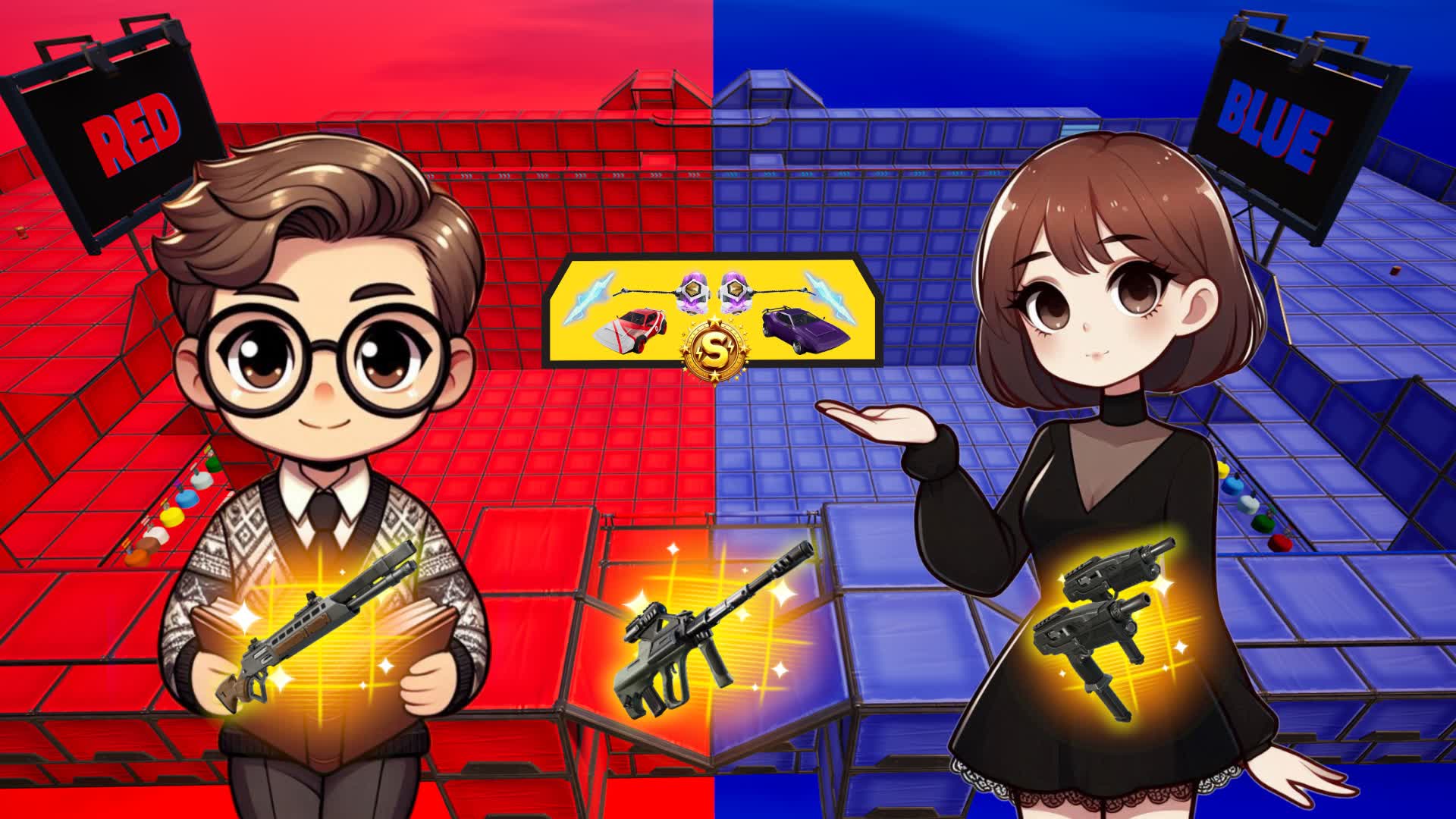 DEMURE RED VS BLUE 🔴🔵 1554-5209-3407 by lonergone - Fortnite Creative ...