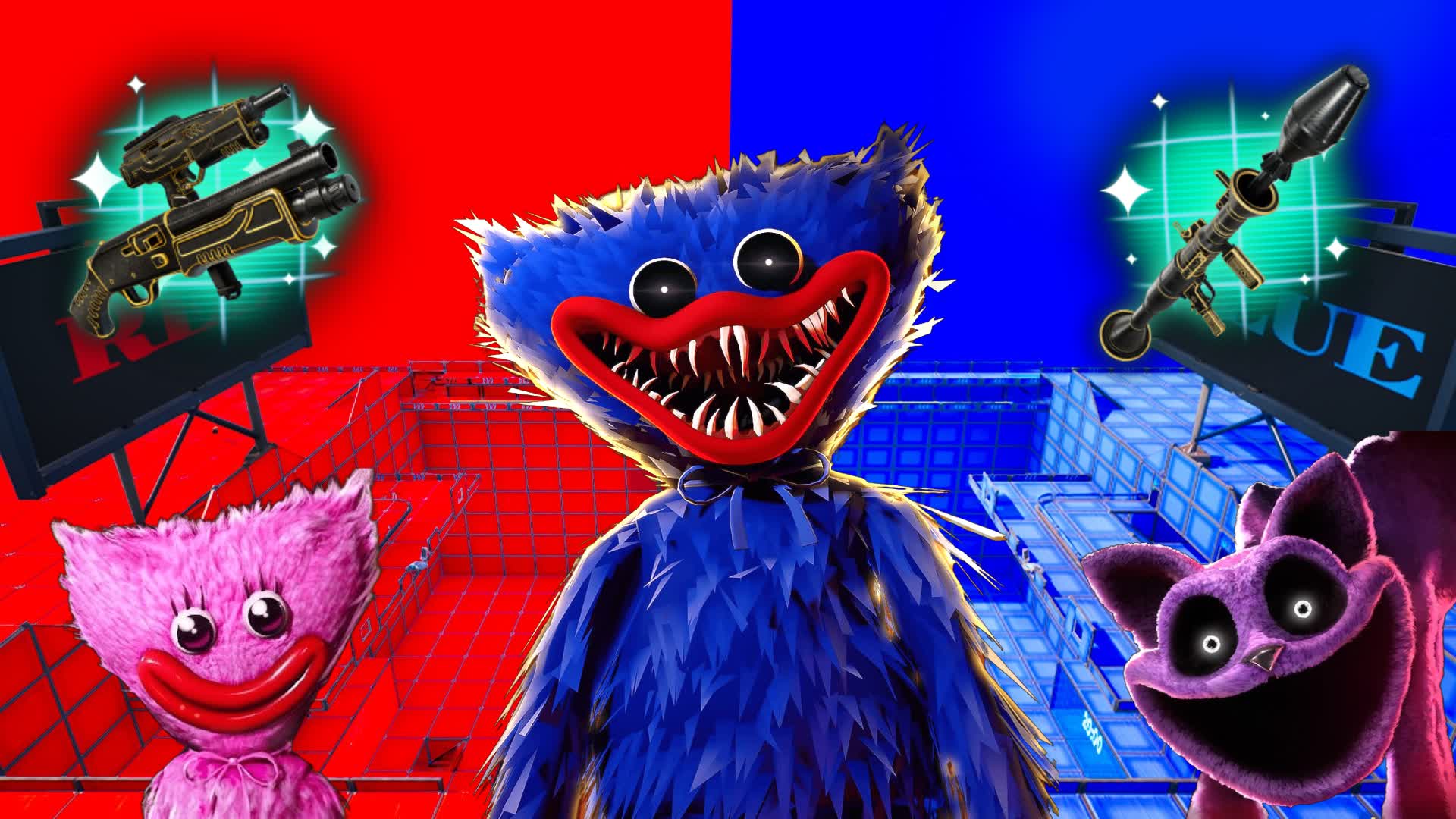 NEW POPPY RED VS BLUE 🔴🔵 2322-1122-4965 by r33d7 - Fortnite Creative ...