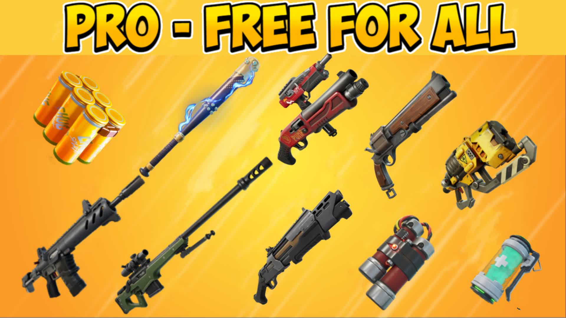 PRO🏆ALL GUNS - FREE FOR ALL (ALL CARS) 5074-1440-9290 من ابتكار swapz - Fortnite