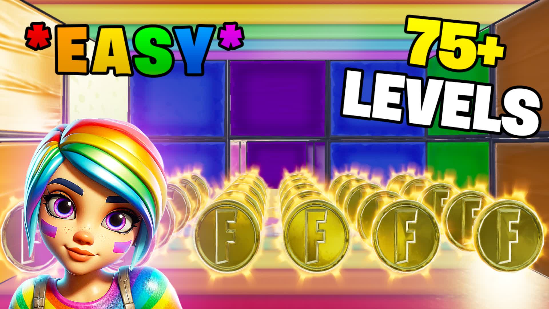 🌈EASY COIN RAINBOW DEATHRUN🌈 5382-7952-7229 by 0funky - Fortnite ...
