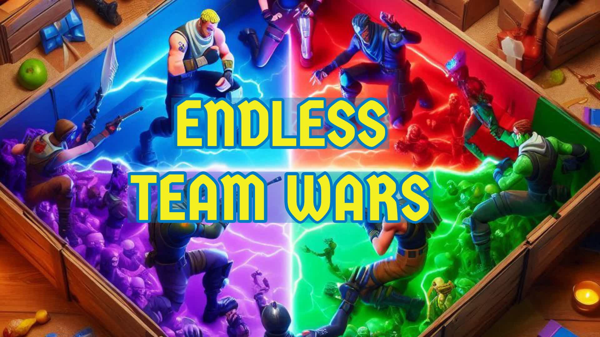 Endless team wars 8484-0101-5447 by pinkstar - Fortnite Creative Map Code - Fortnite.GG