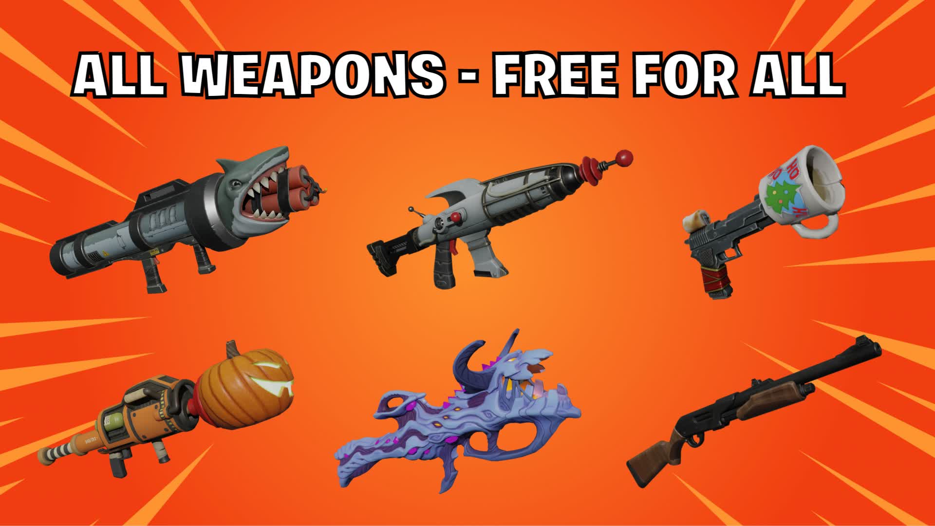 ALL WEAPONS - FREE FOR ALL 🔫 8265-3642-8508 by ToraCreate - Fortnite.GG