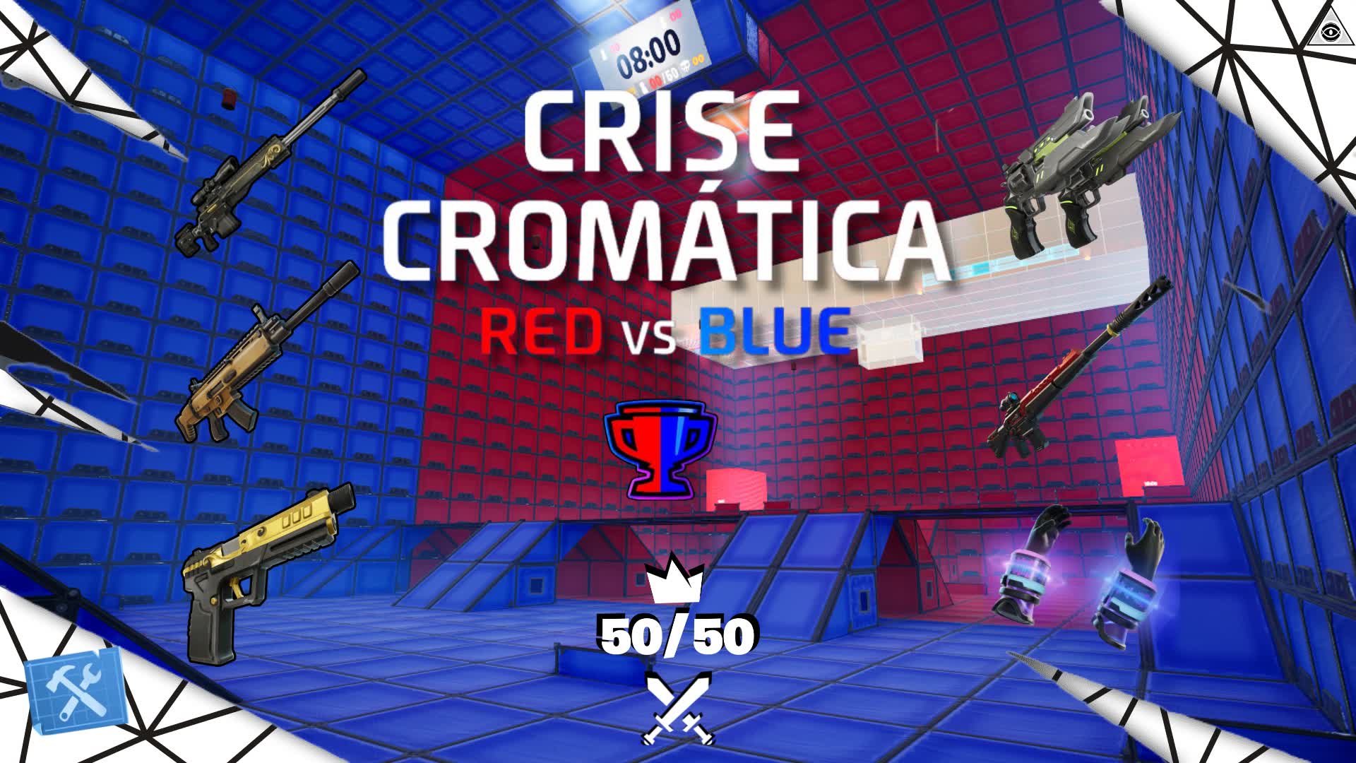 Red VS Blue Chromatic Crisis 7178-2401-9183 by supermonk - Fortnite