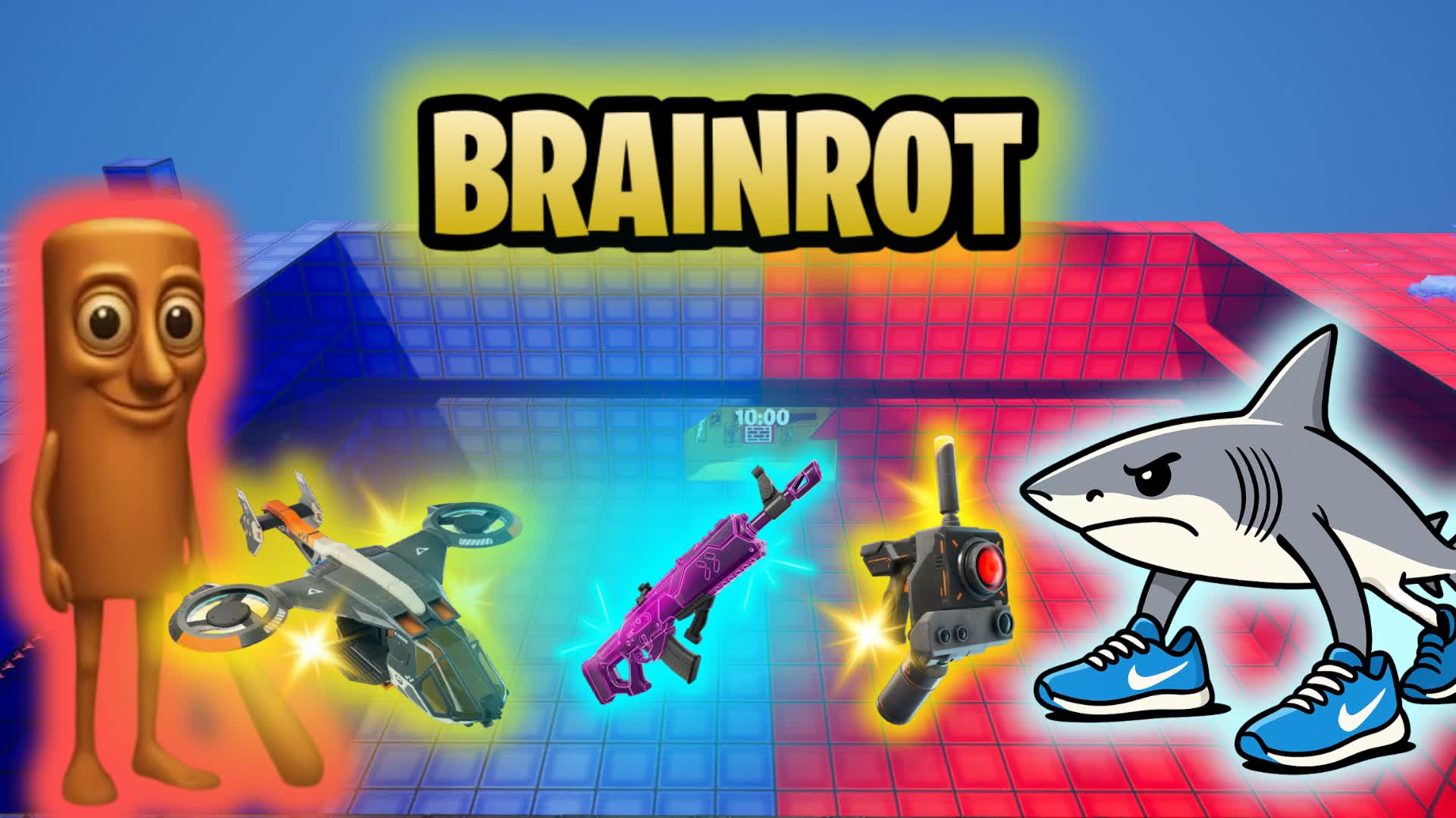 🟥 RED VS Blue BRAINROT ALL GUNS 🟦 0379-1125-0660 by tcbros - Fortnite