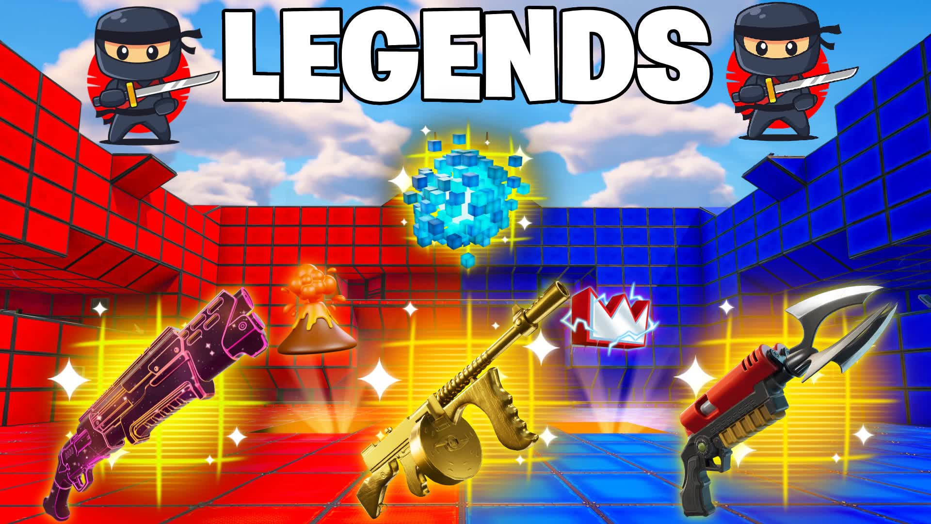 SUPER RED VS BLUE 🔵🔴LEGENDS 6571-4866-7738 by 1v1v1-super-ffa - Fortnite Creative Map Code ...