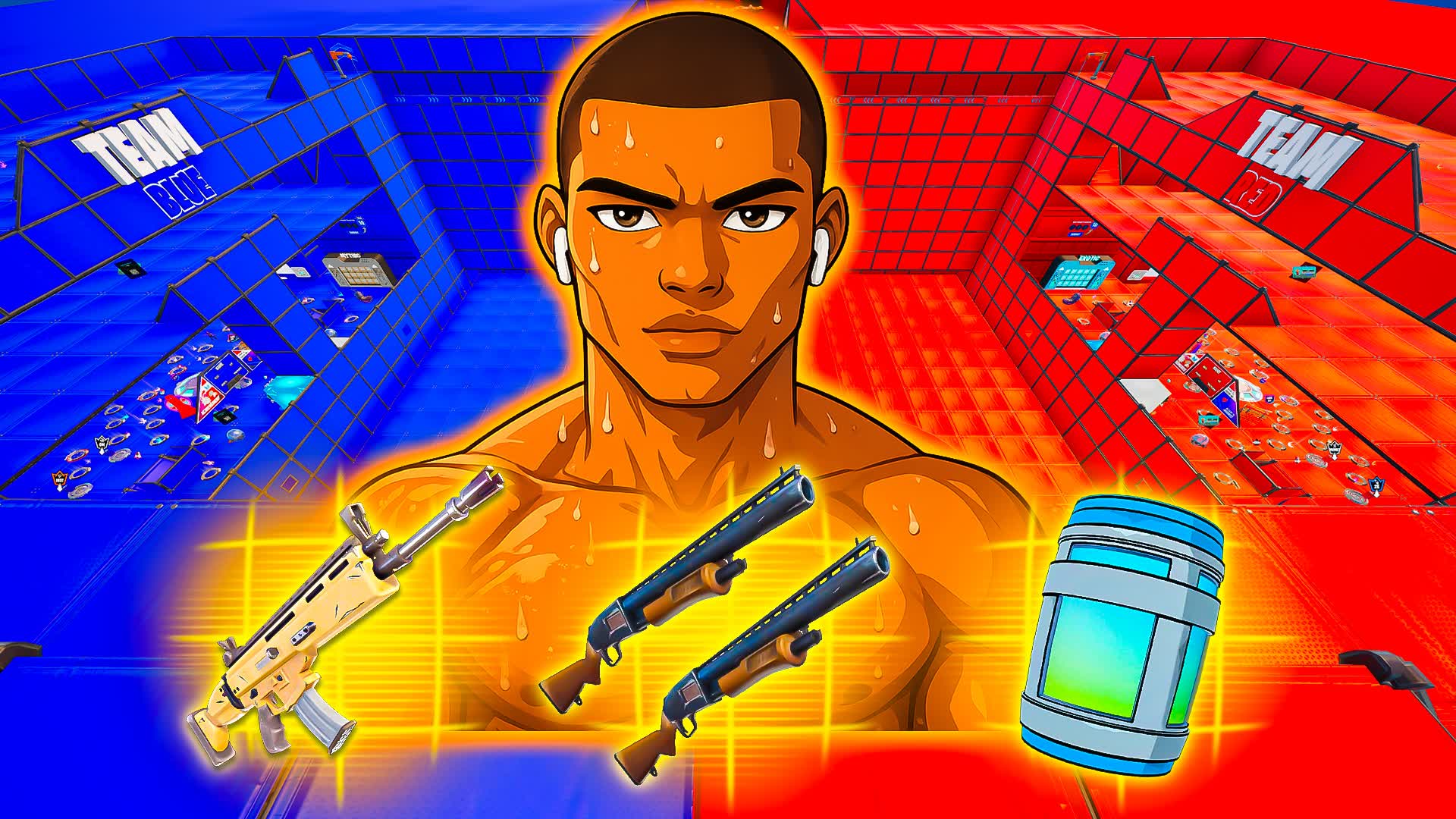 SHINY RIZZ GUY RED VS BLUE 🔴🔵 7609-9430-4402 by palmjumeriah - Fortnite ...