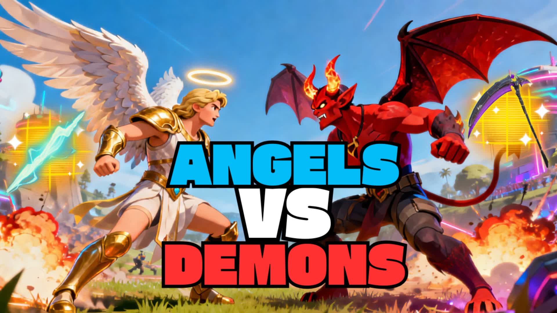 ANGELS VS DEMONS (RED VS BLUE) 0623-1441-9581 by skizoct - Fortnite ...