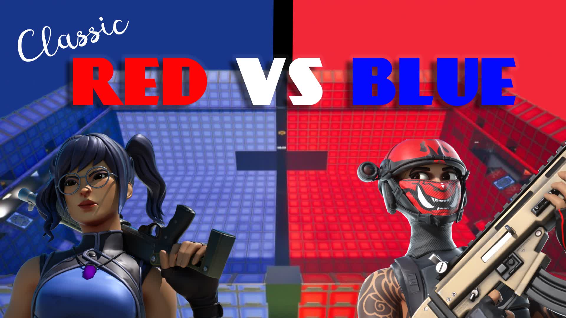 Classic Red vs Blue 1400-7355-7421 by firewater - Fortnite Creative Map Code - Fortnite.GG