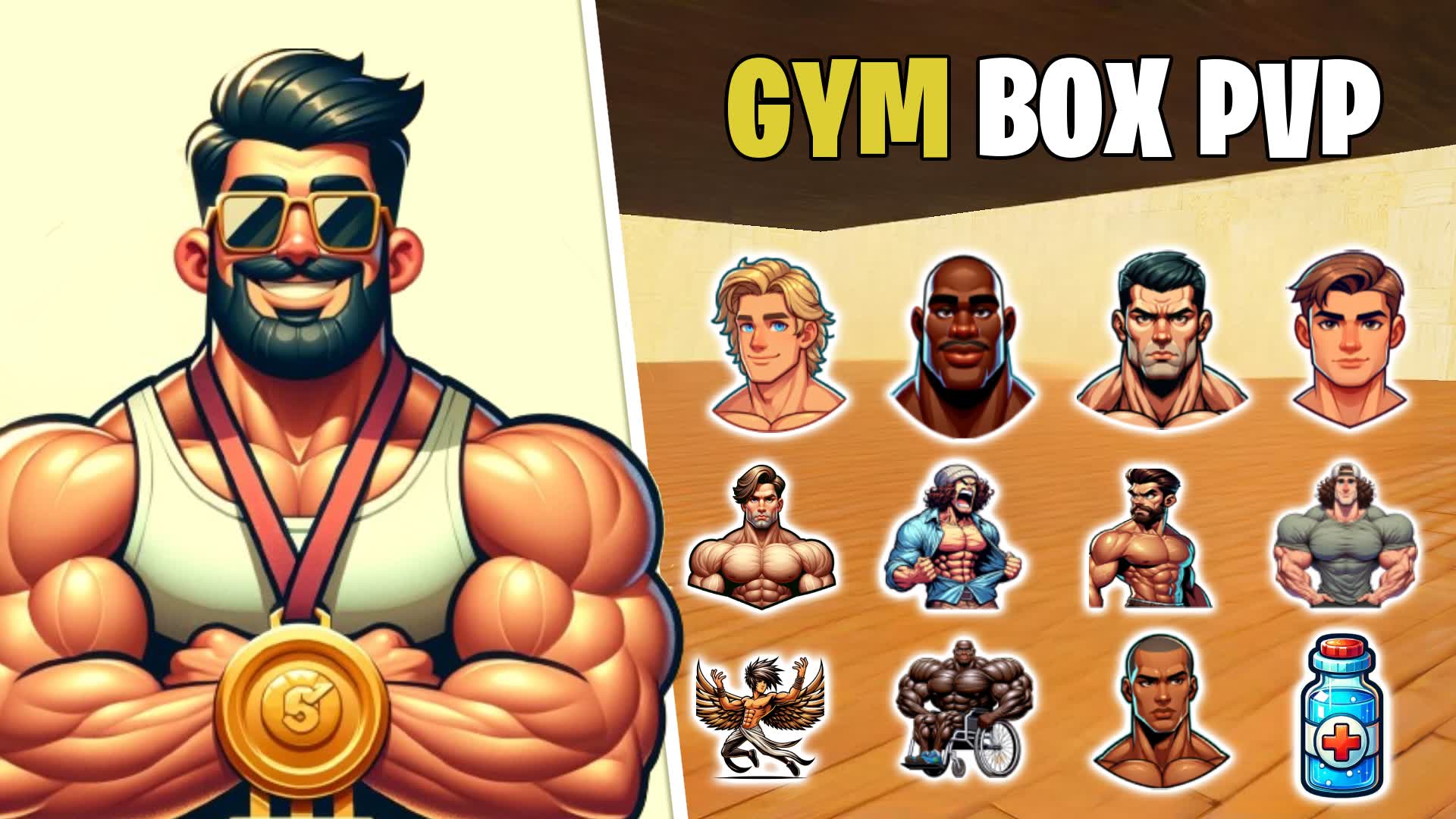 GYM INFLUENCER BOX PVP📦💪 2303-7050-0070 by jordanbarrett - Fortnite