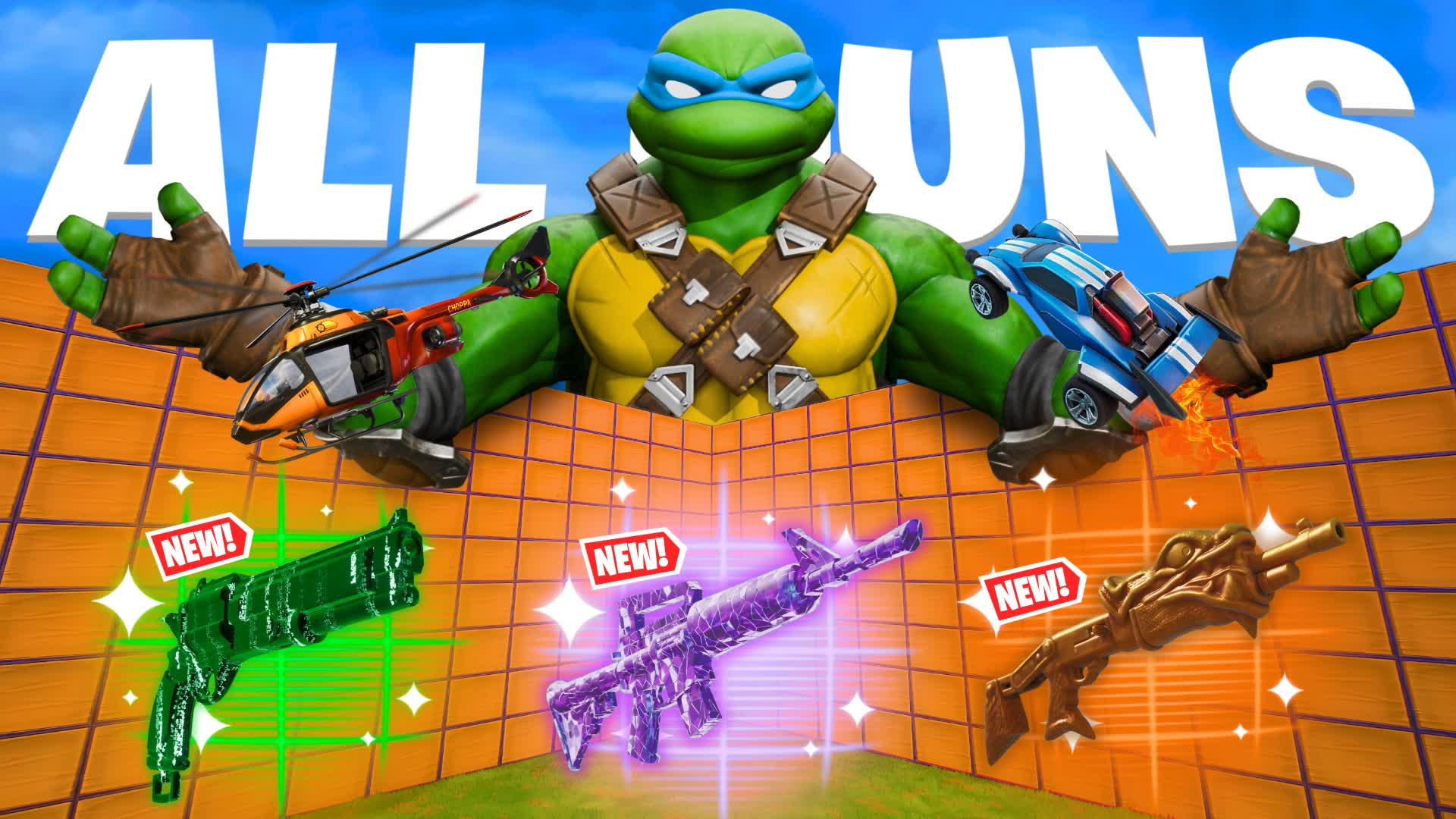 LUCKY 1V1 FFA ALL GUNS & VEHICLES TMNT 2863-5100-0102 by ffa_gungame_luki - Fortnite Creative ...
