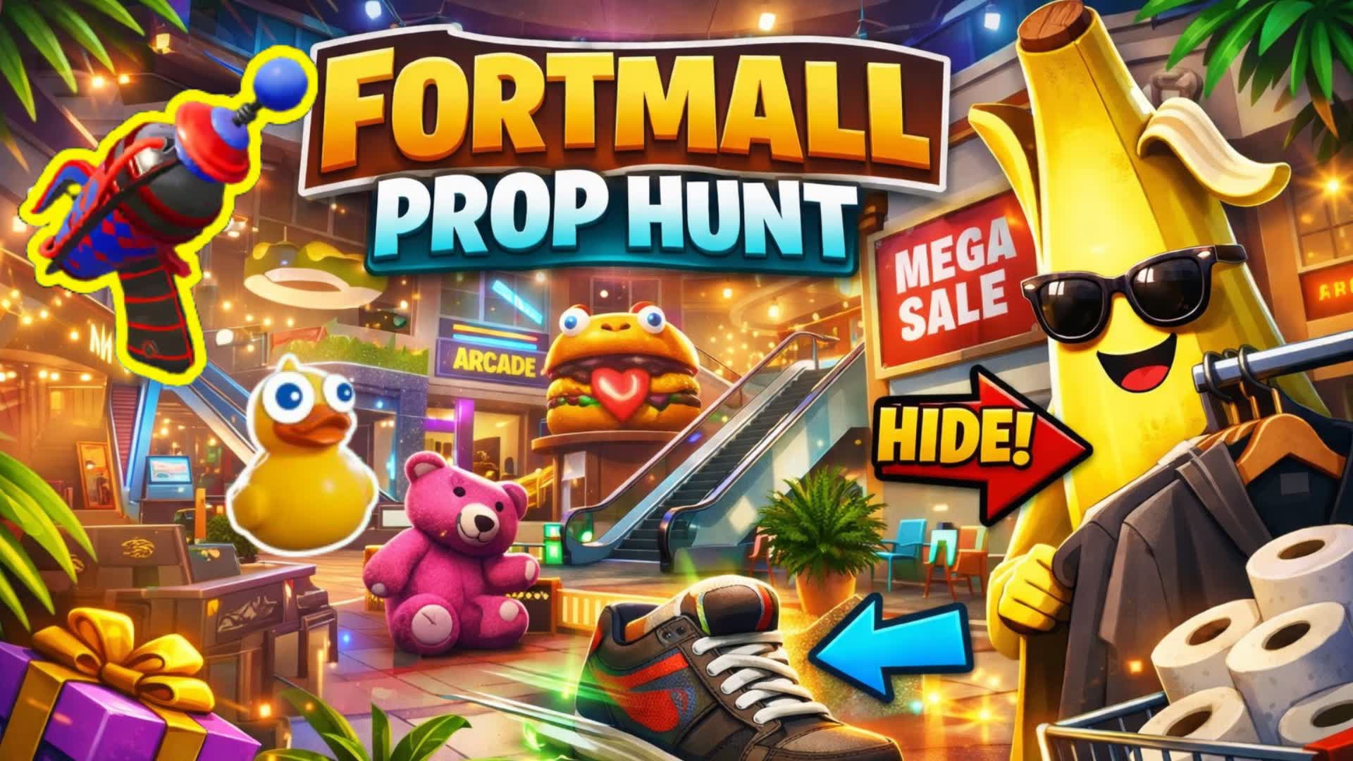 FORTMALL PROP HUNT 🛍️ 8332-3727-3449 by eyeeagle - Fortnite