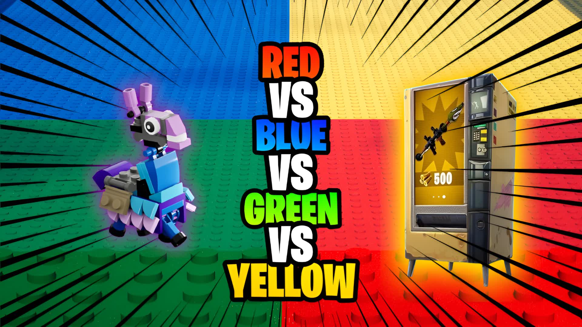 LEGO RED vs BLUE vs GREEN vs YELLOW 5025-1153-9264 by guanyu - Fortnite Creative Map Code ...