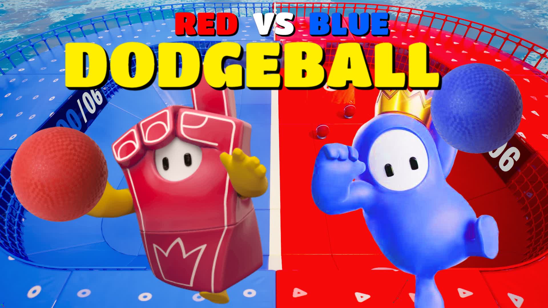 CRAZY RED VS BLUE DODGEBALL🔴🔵FALL GUYS 2016-3312-3153 by golding23 ...
