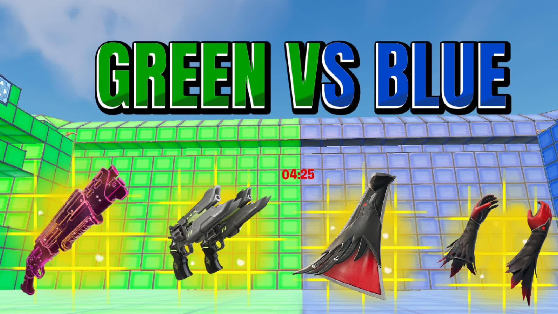 GO CRAZY GREEN VS BLUE 7486-7045-4984 by royx - Fortnite Creative Map Code - Fortnite.GG