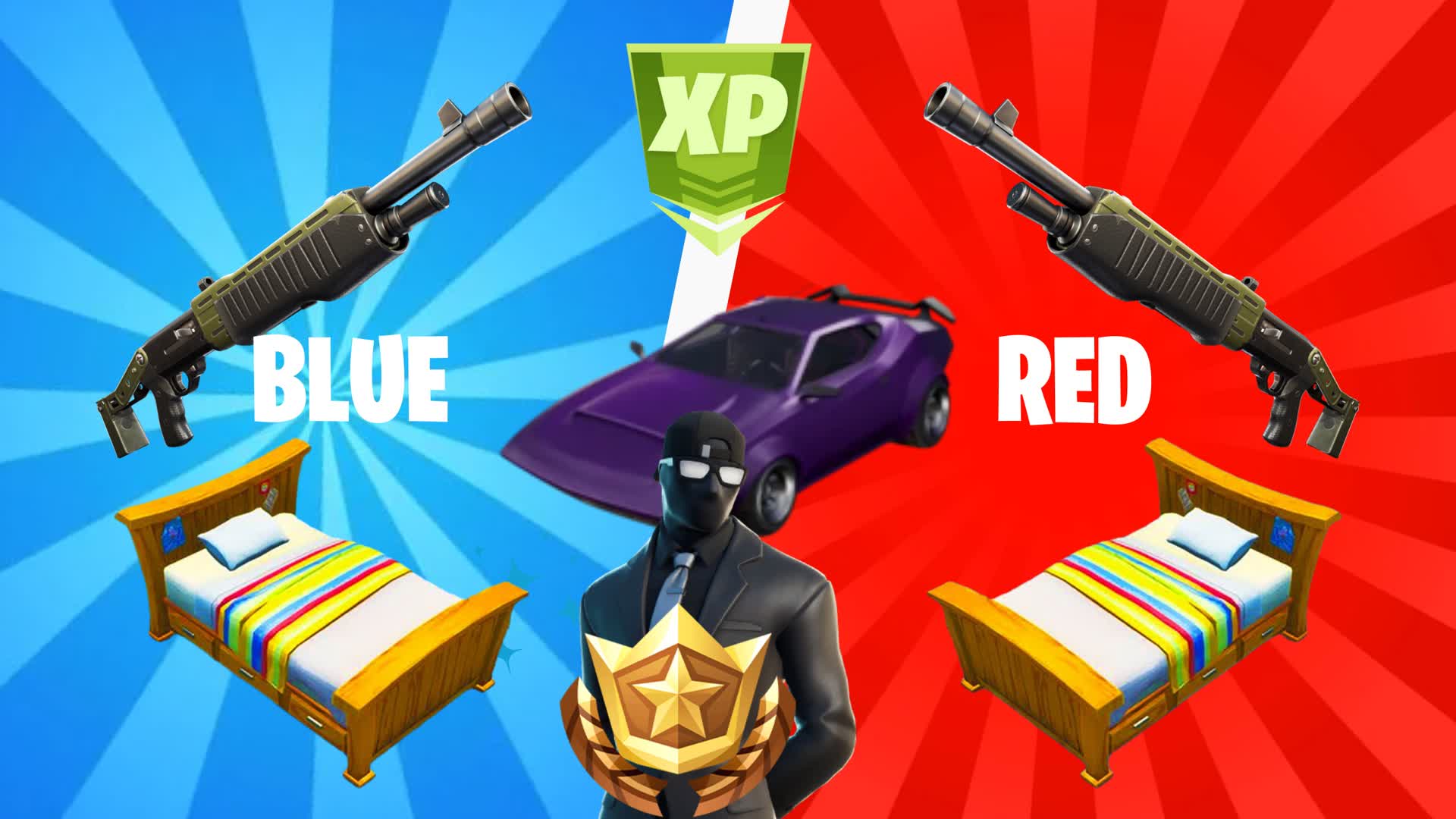 🔴 RED VS BLUE 🔵 - BED WARS (TANKS) 9139-2311-5338 by h3nr1 - Fortnite ...