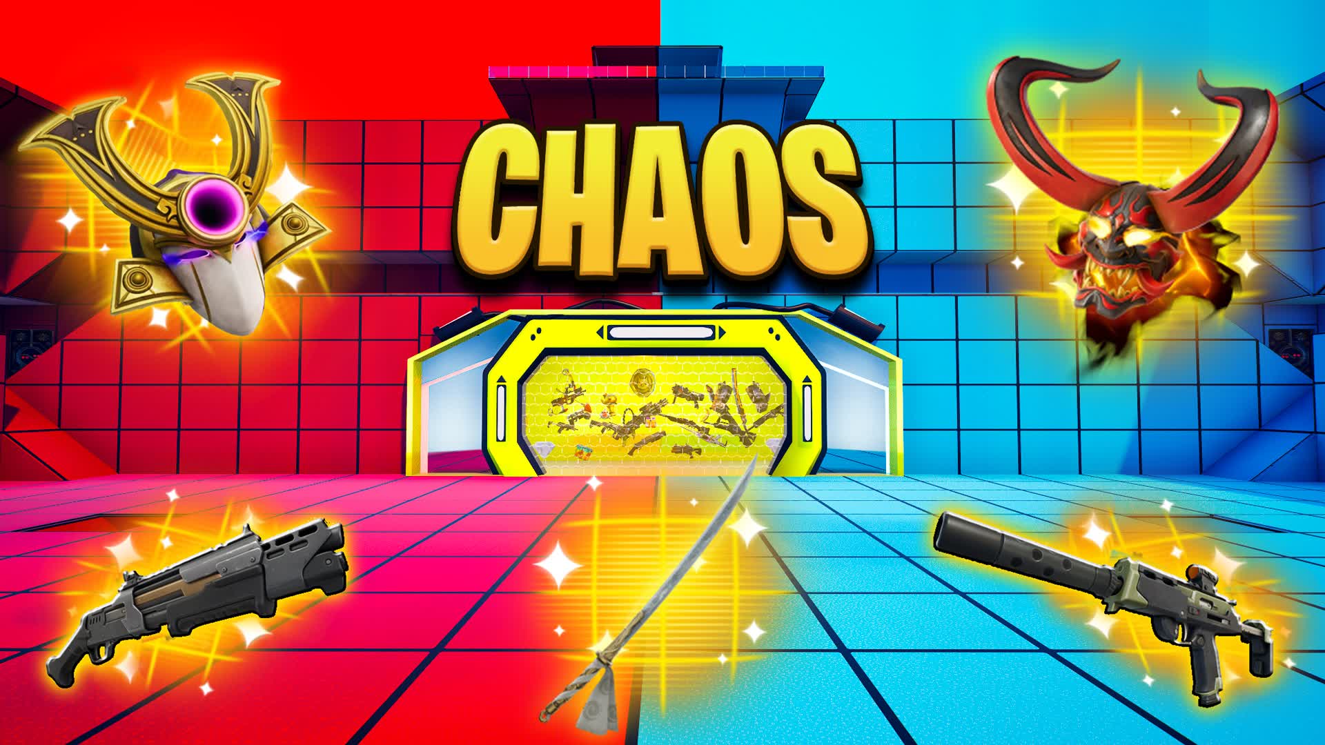 CHAOS RED VS BLUE 🔴🔵 6333-5611-6060 من ابتكار ceo_fn - Fortnite