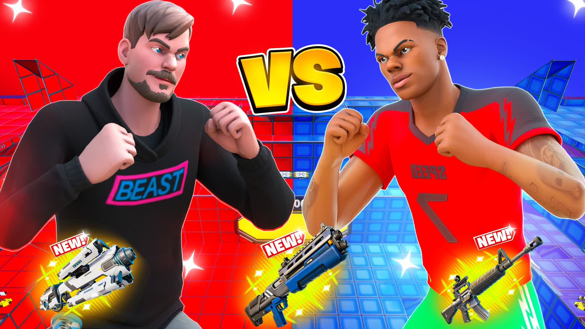 🔴FUNNY BEAST VS SPEED RED VS BLUE🔵 9298-1566-3344 by xplayflow - Fortnite