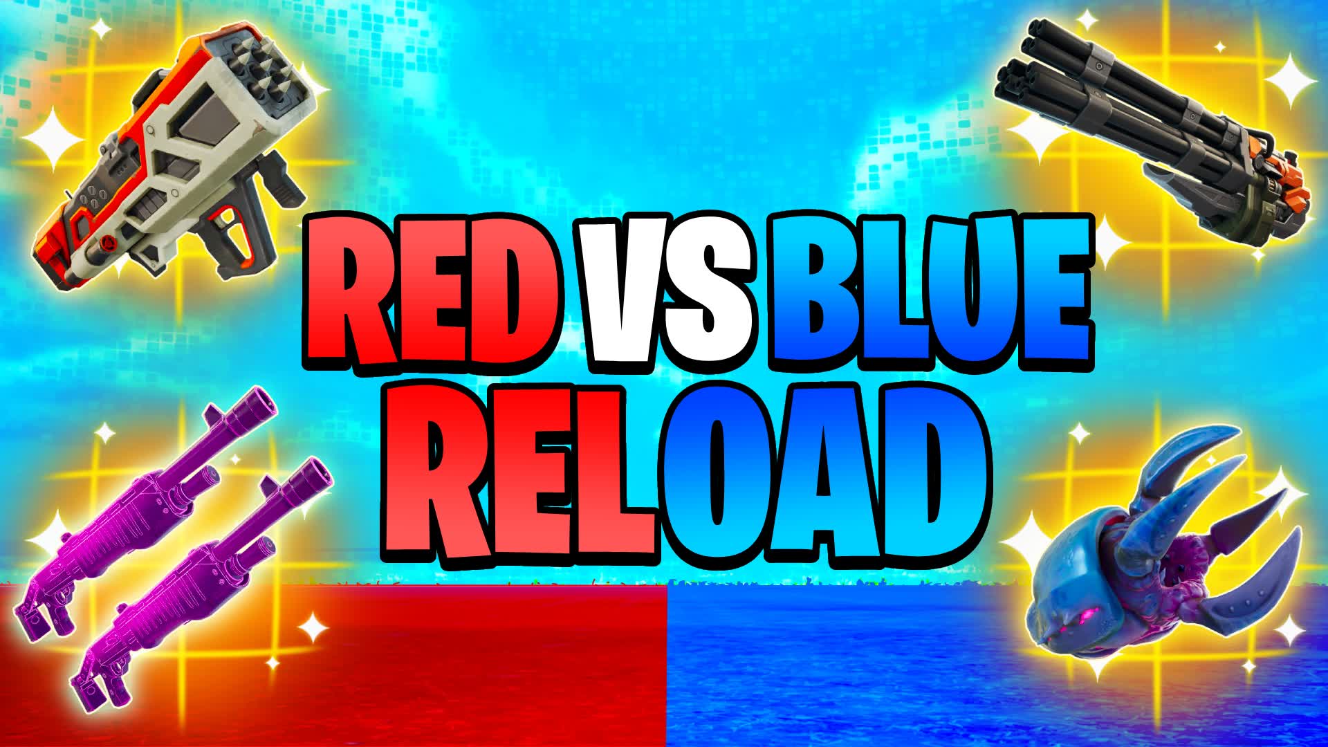 INSTANT 🔴🔵 RED VS BLUE (RELOAD, 1V1V1) 5493-4320-1181 by napi - Fortnite
