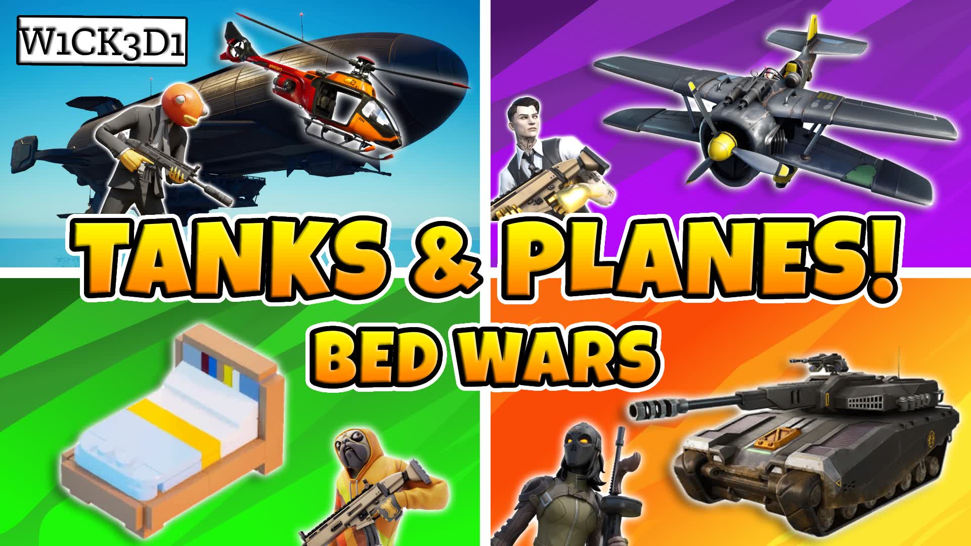 TANKS & PLANES - BED WARS 4420-4337-7031 by w1ck3d1 - Fortnite Creative ...