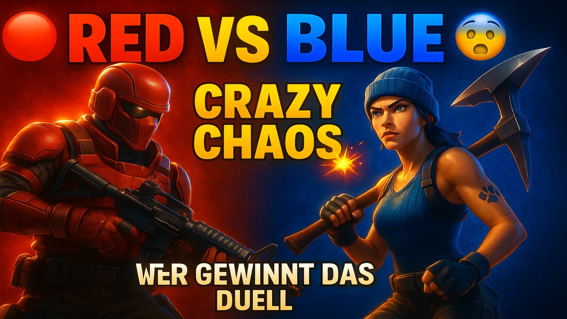 🔴RED VS BLUE🔵 🤯CRAZZY CHAOS💥 1972-4760-3592 by theblackpur - Fortnite ...