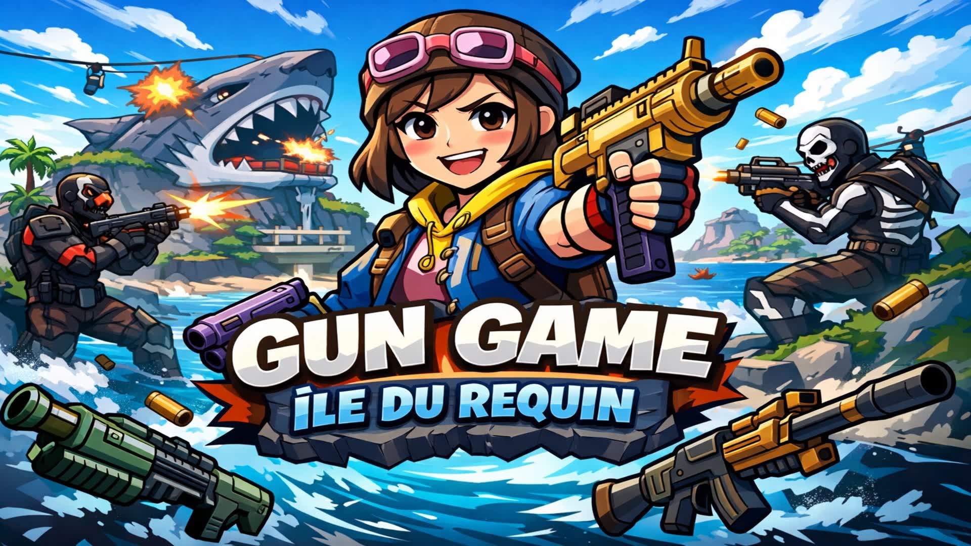 GUN GAME – SHARK ISLAND 💥🦈 0700-0627-0998 by epiccarnage - Fortnite