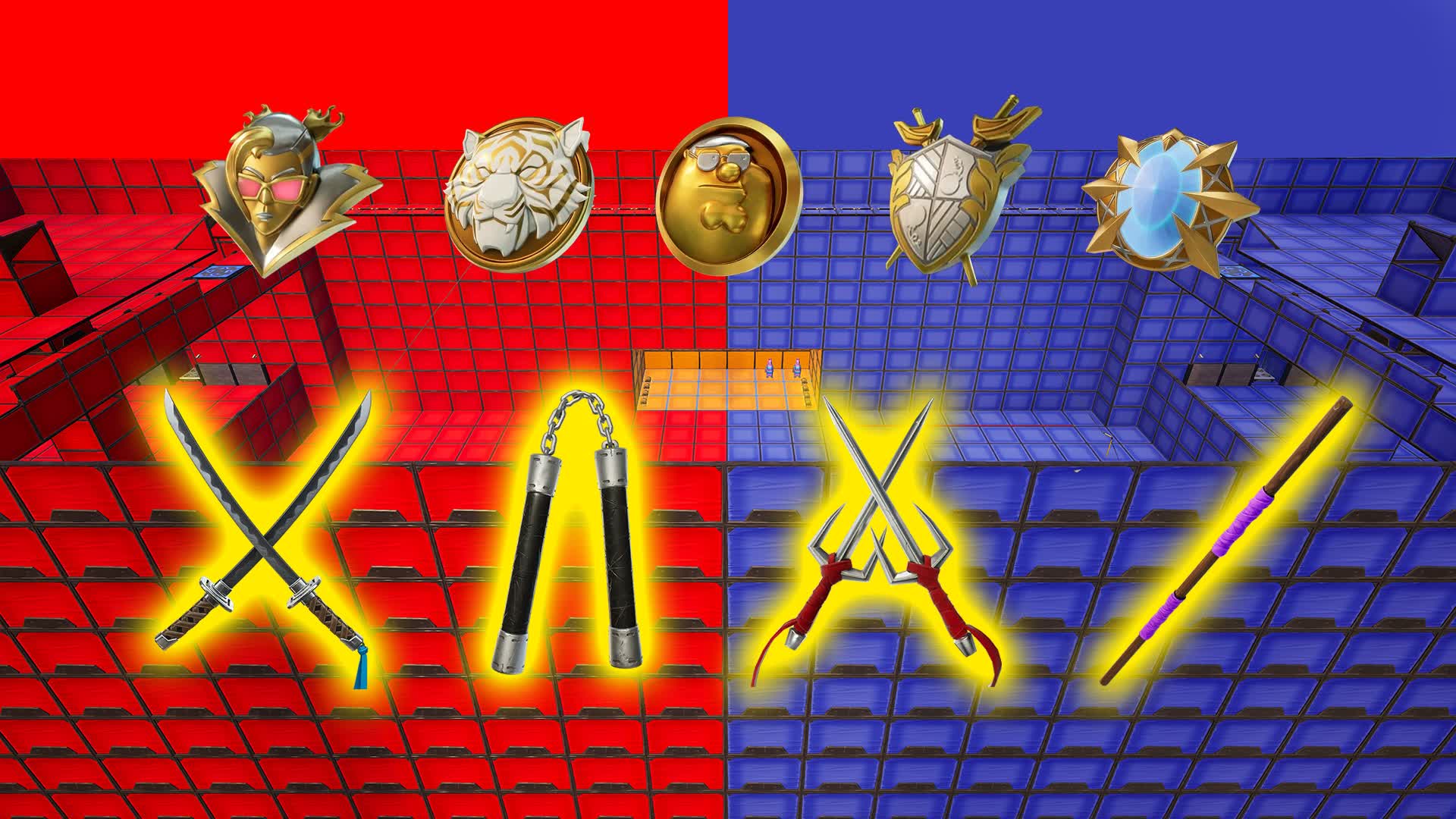 RED VS BLUE-ALL WEAPONS 6242-5950-2870 by aitor-rex - Fortnite Creative ...