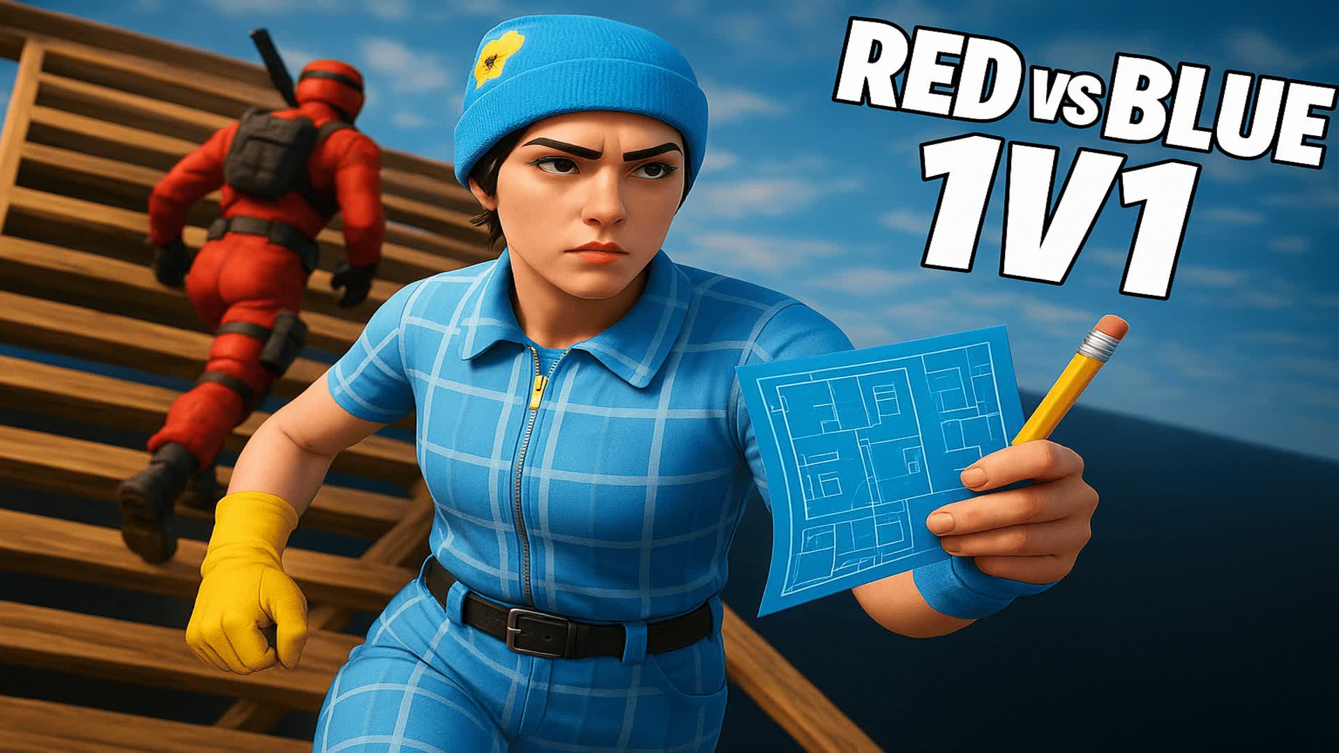 1V1 BUILD FIGHT (RED VS BLUE) 5365-9768-2739 by smaps - Fortnite Creative Map Code - Fortnite.GG