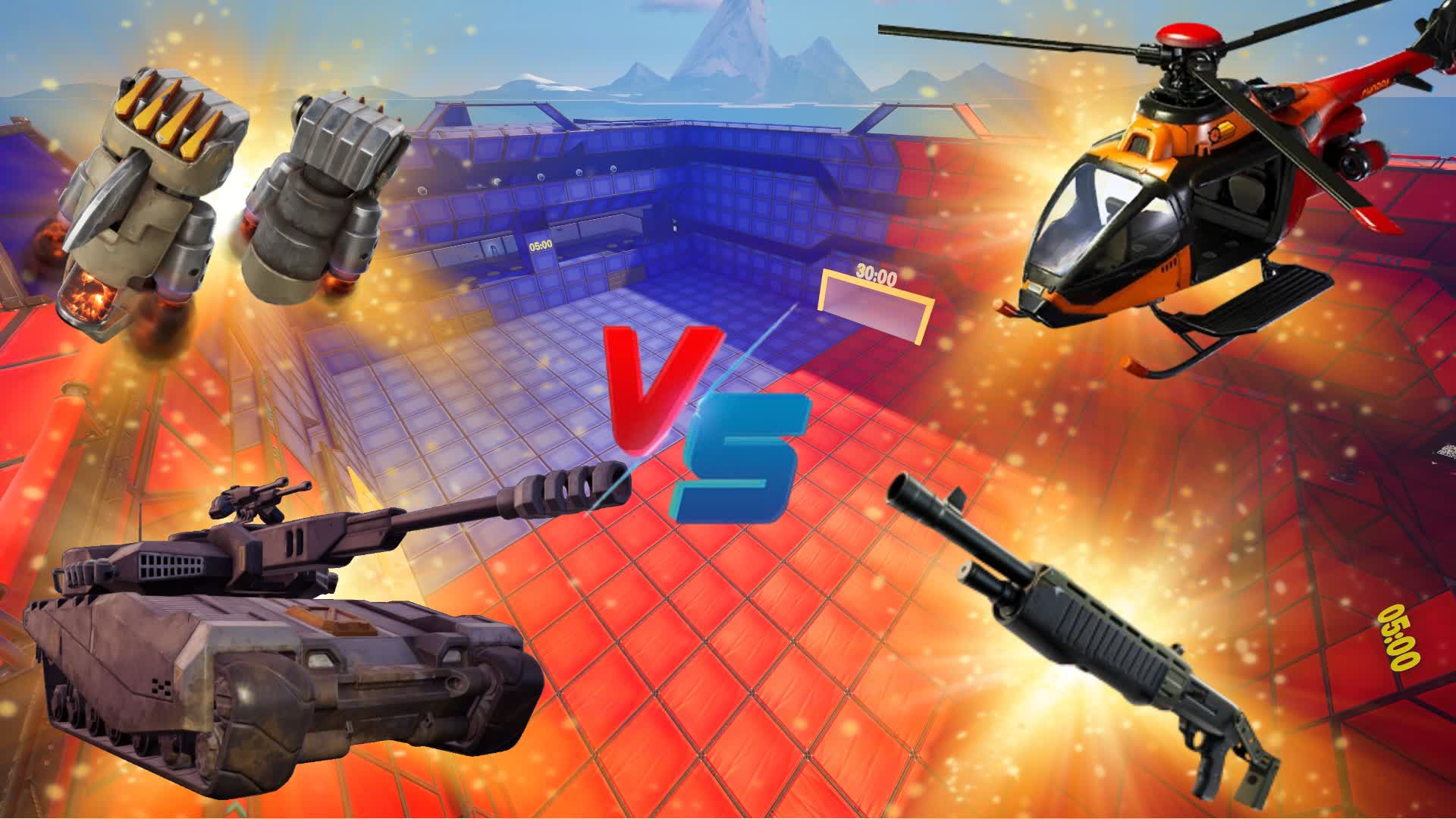 SUPER RED X BLUE CHAOS TOTAL ghost 6991-0298-3382 by ghost-yt - Fortnite