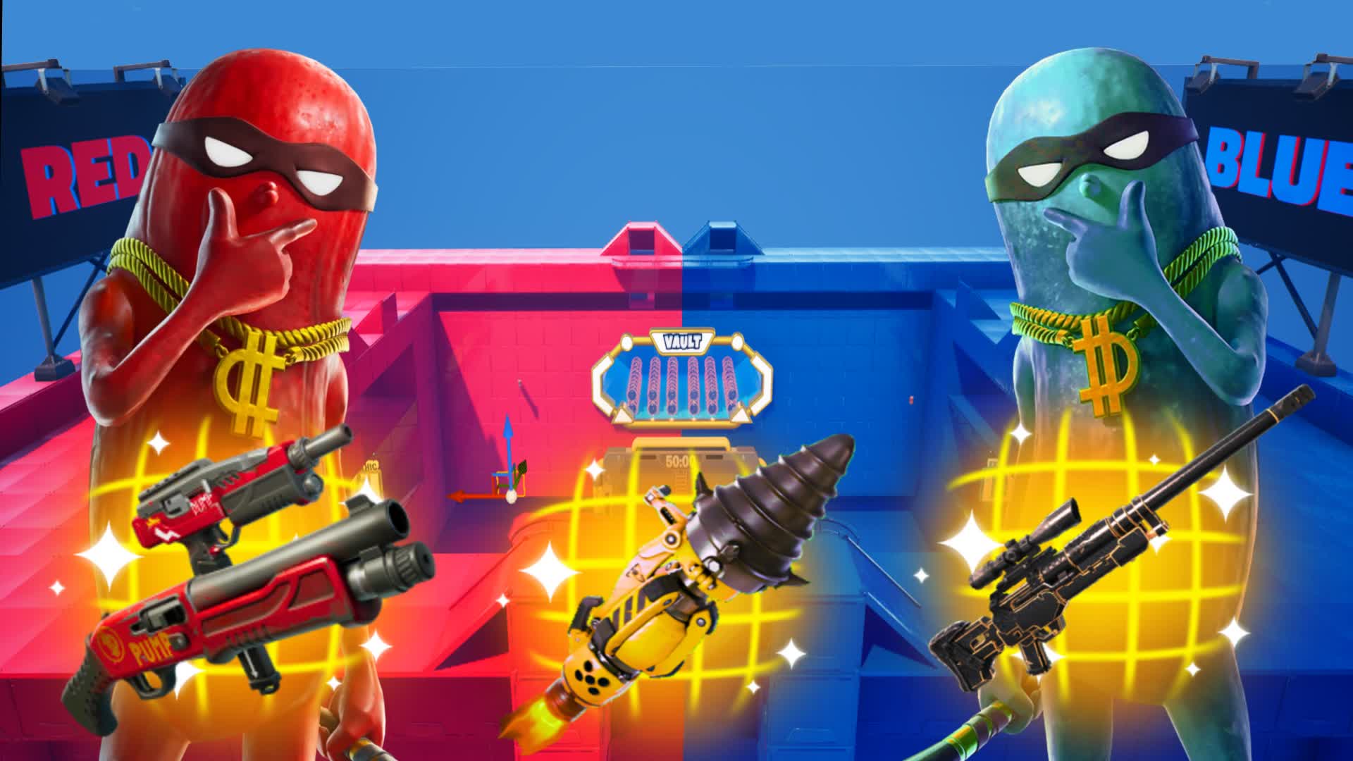 CRAZY RED VS BLUE 🔴🔵 0675-4533-7979 by thesamugg - Fortnite Creative Map Code - Fortnite.GG