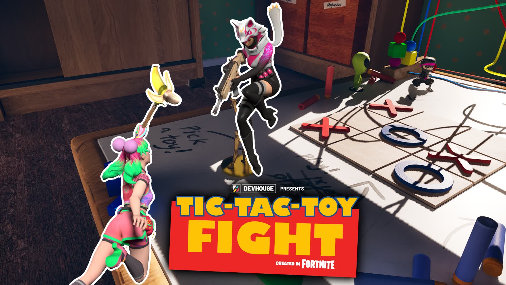 Tic-Tac-Toy FIGHT 0743-4641-2109 by devhouse - Fortnite Creative Map ...