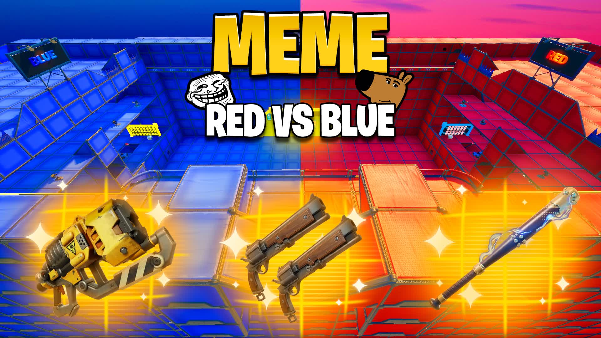 MEME RED VS BLUE 🔴🔵 3178-7407-1658 by mrmud - Fortnite Creative Map ...