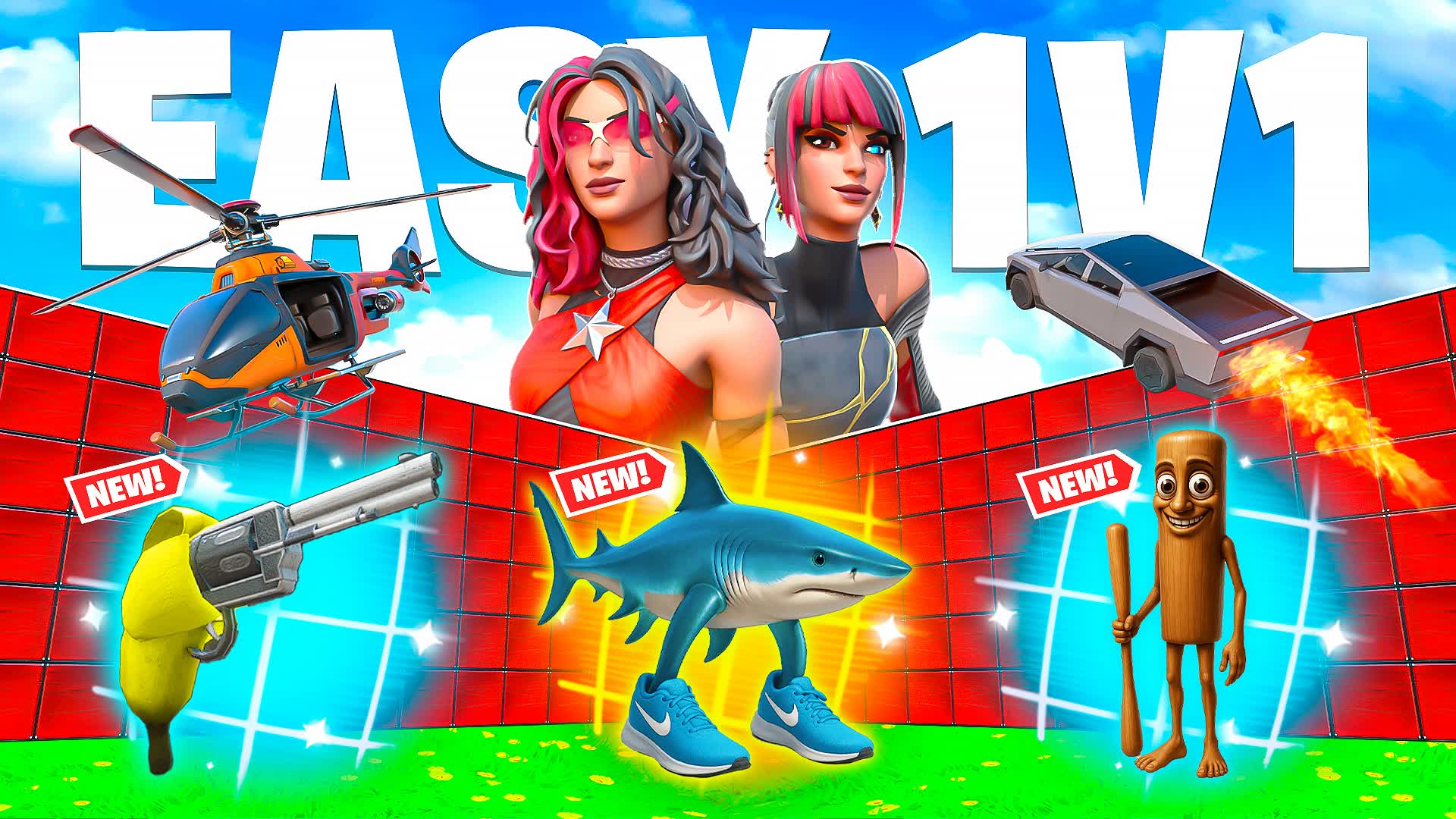 EASY 1V1 🎯 جميع البنادق والمركبات 🎯 7167-4410-3795 من ابتكار dcava - Fortnite