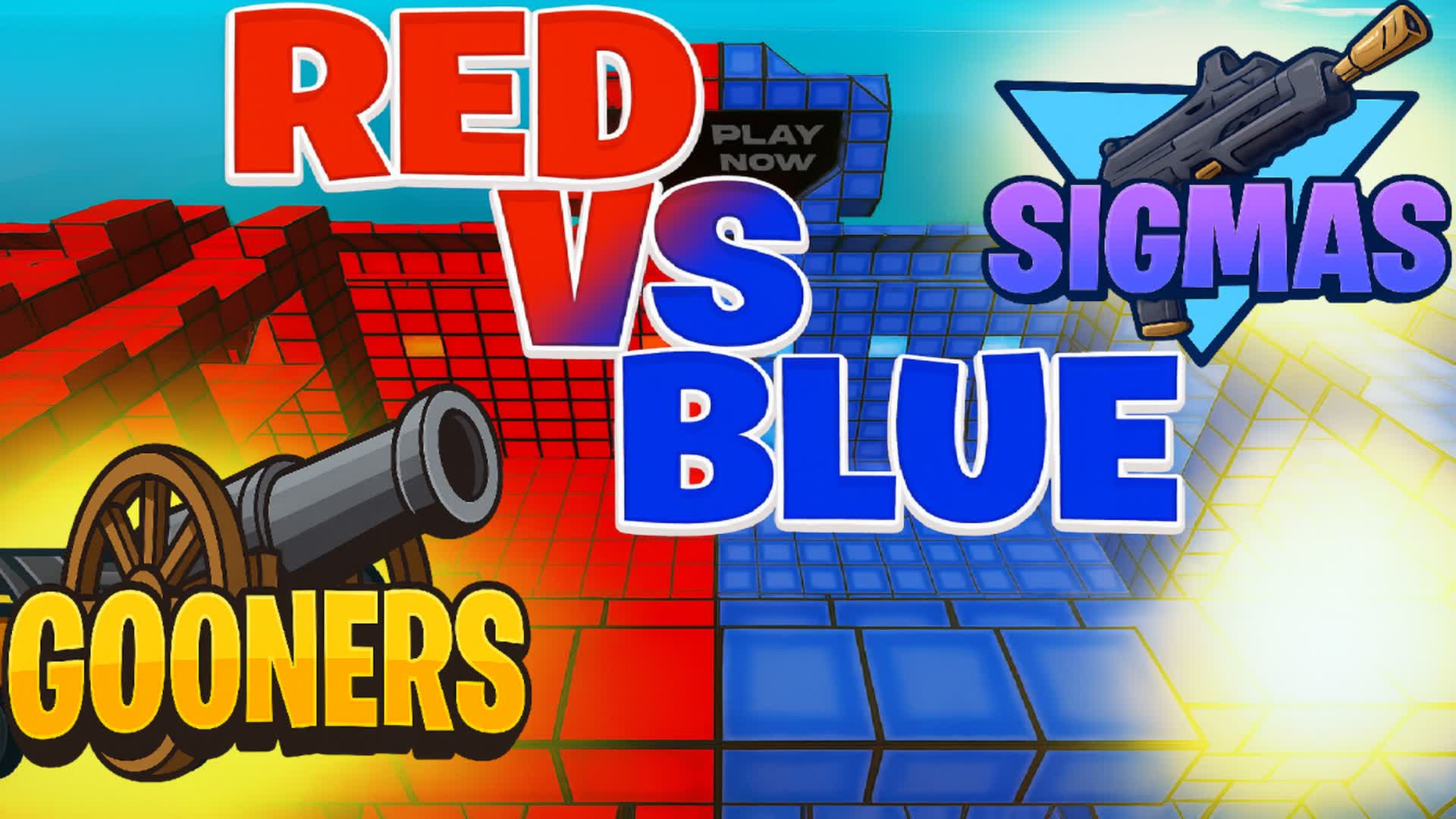RED VS BLUE🔴🔵SUB-5 VS MOGGERS 0001-4700-1409 by ksene - Fortnite ...