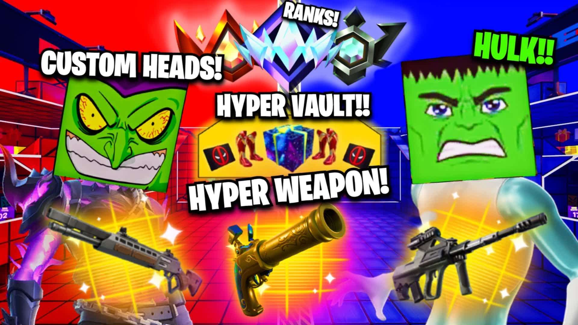 HYPER RED VS BLUE😎🔵🔴 9970-1266-9707 by peoplelitemaps - Fortnite ...