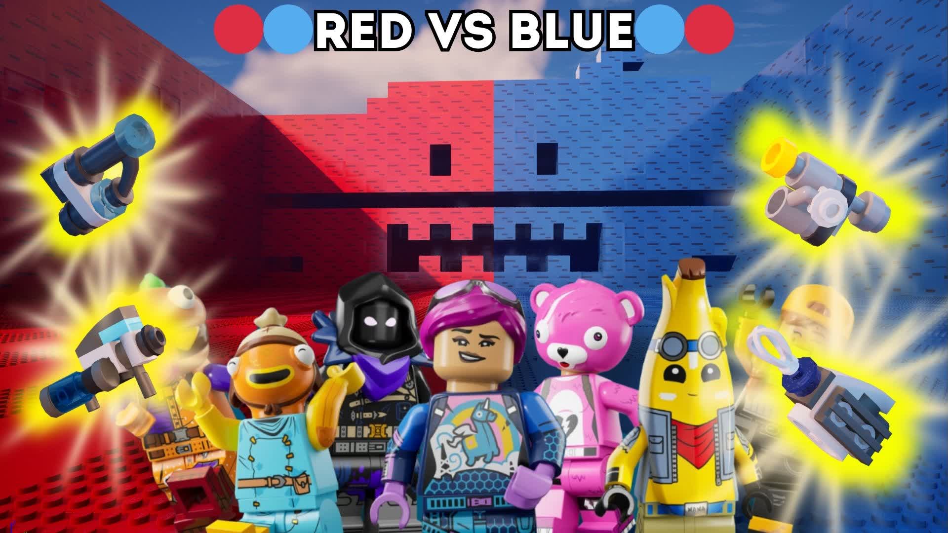 🔴🔵Block🧱Royal Redvs Blue 🔵🔴 2436-9820-9087 by hamaneko1623 - Fortnite ...
